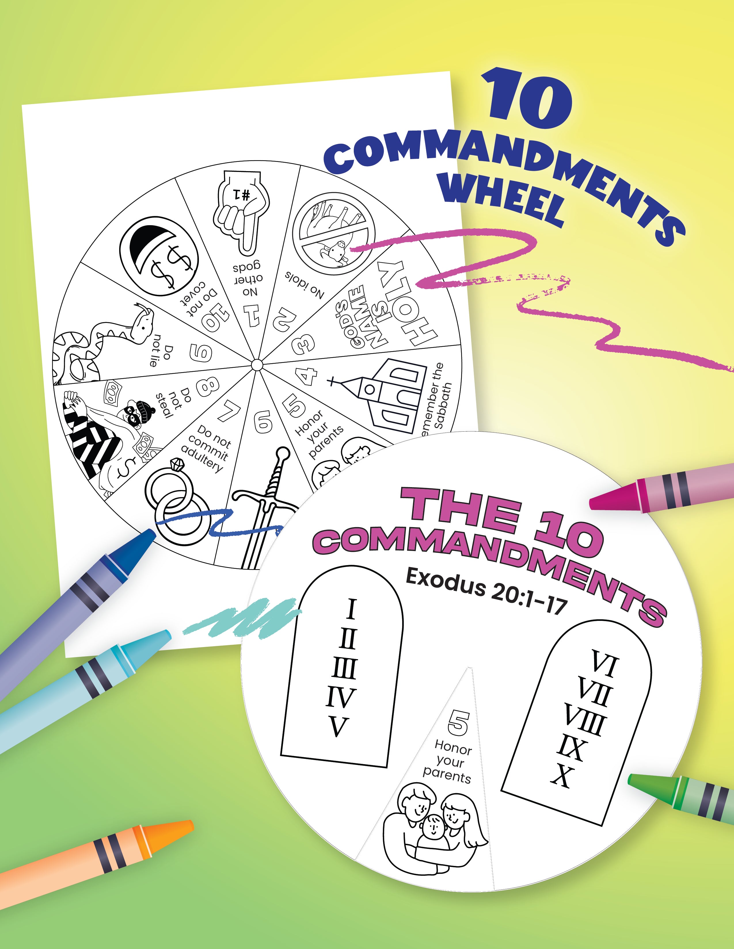FREE Ten Commandments Spinner Wheel – Children's Ministry Deals