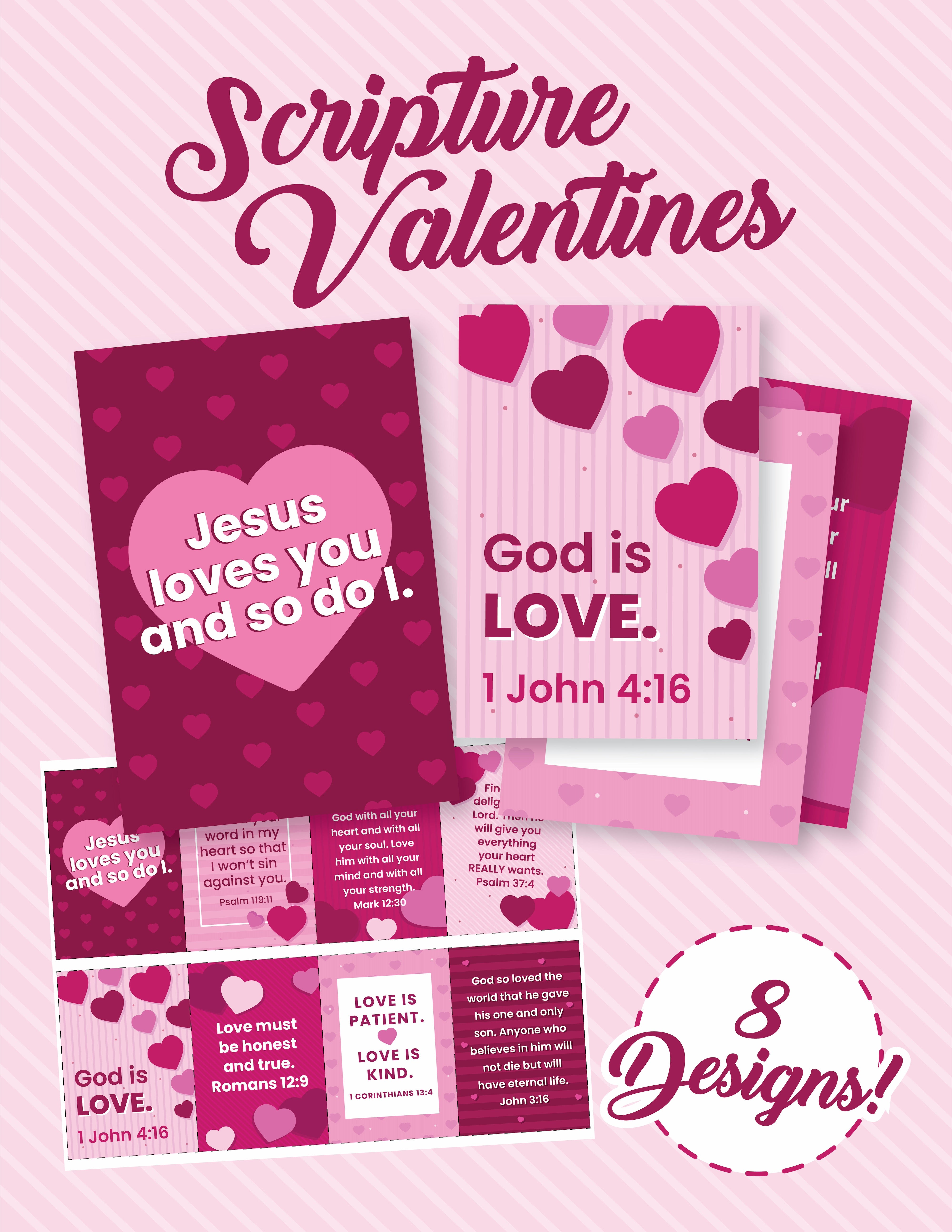 Valentines Bible Verse Cards - FREE - – Children's Ministry Deals