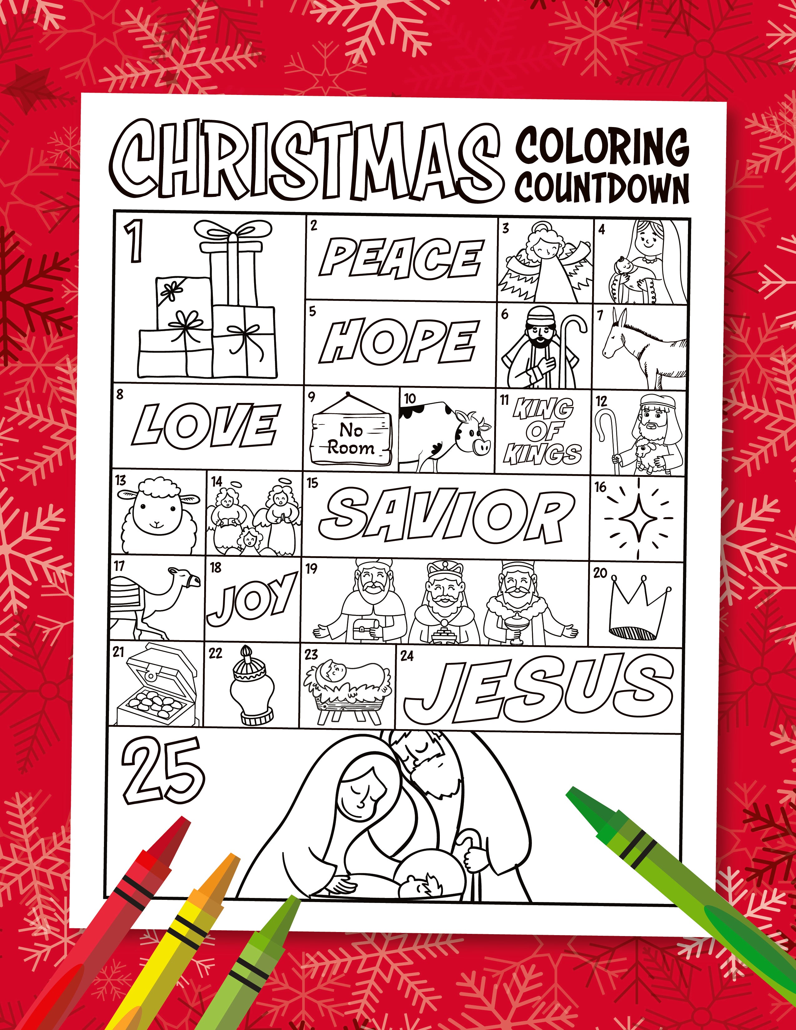 Christmas Coloring Countdown – Children's Ministry Deals