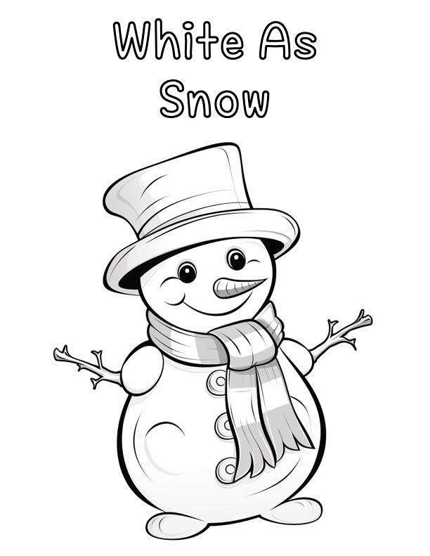 White As Snow Coloring Page – Children's Ministry Deals