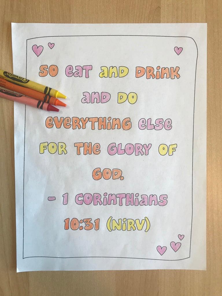 1 corinthians coloring pages