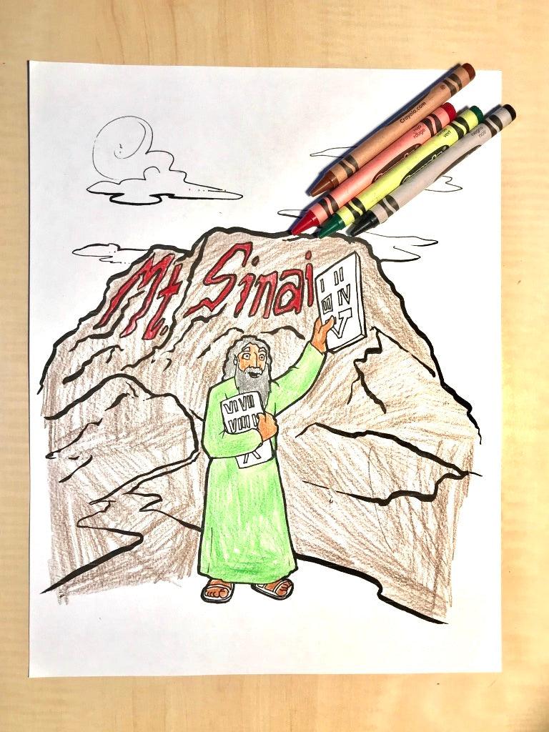 10 commandments coloring sheet for kids