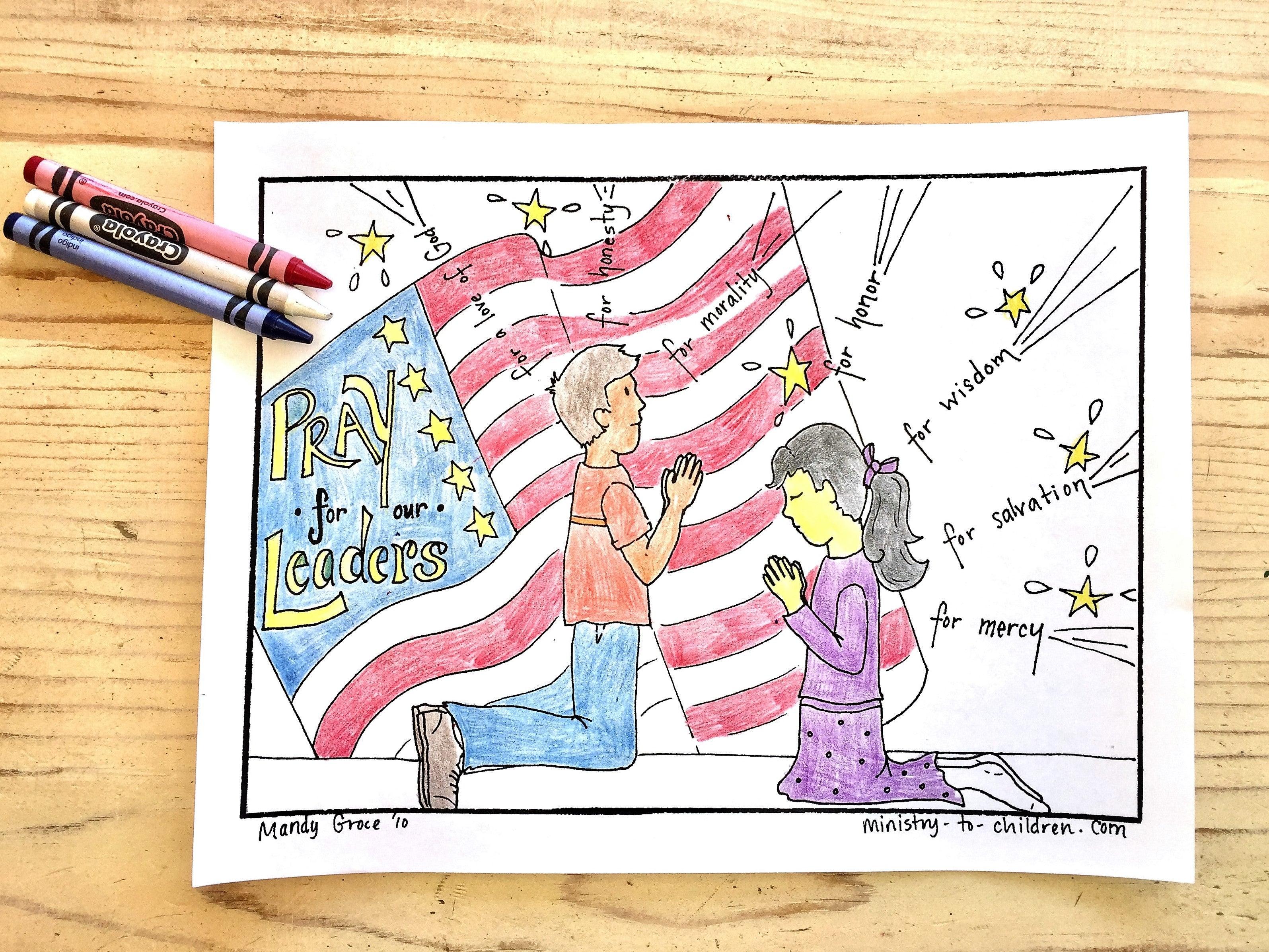 4th of july sunday school coloring pages