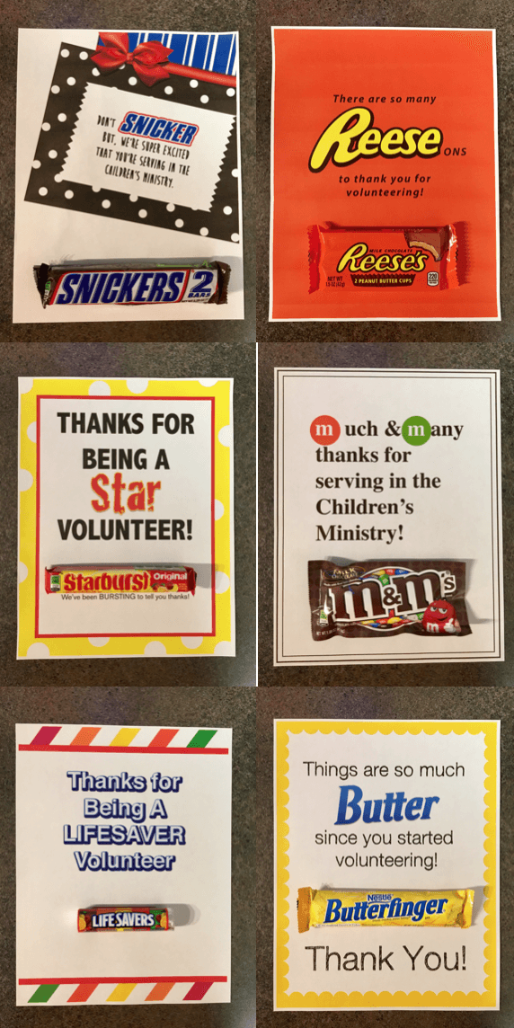 Thank You Notes Using Candy