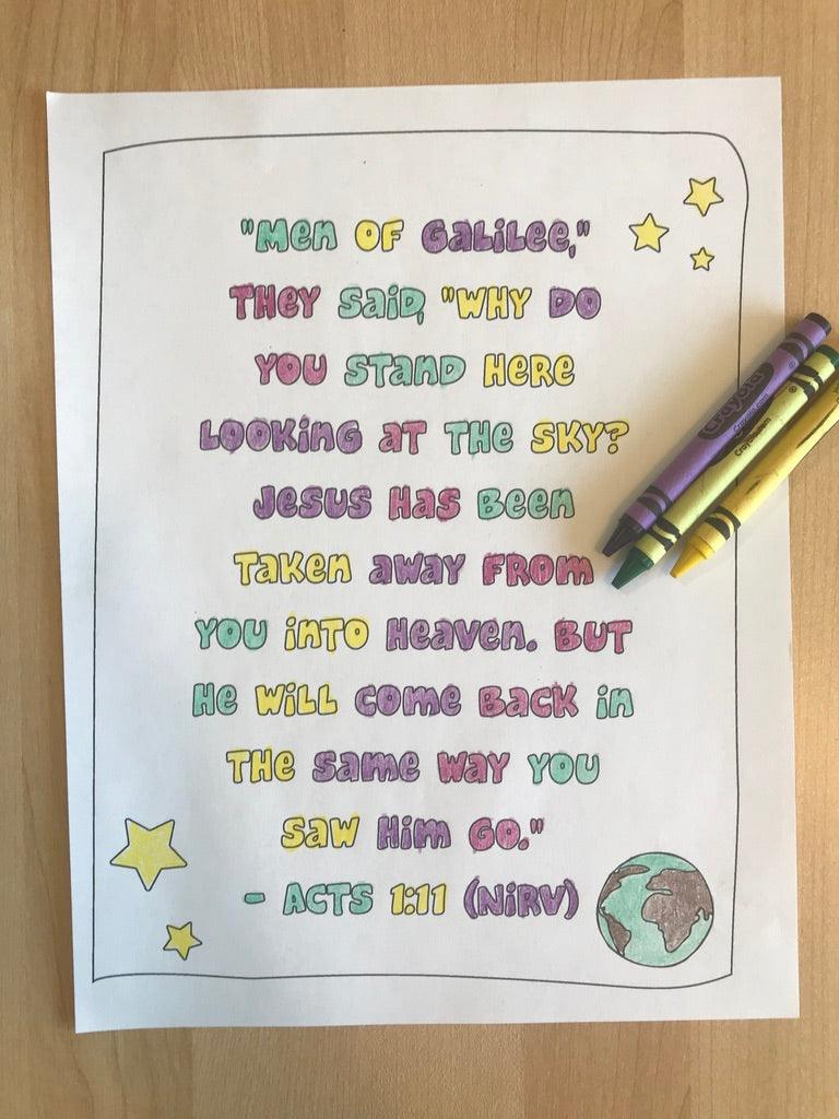 acts 1 coloring page