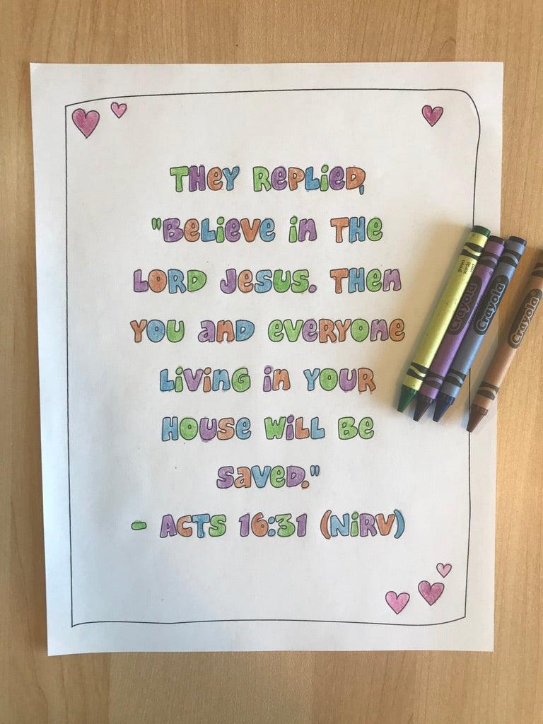 christian coloring pages starting with acts