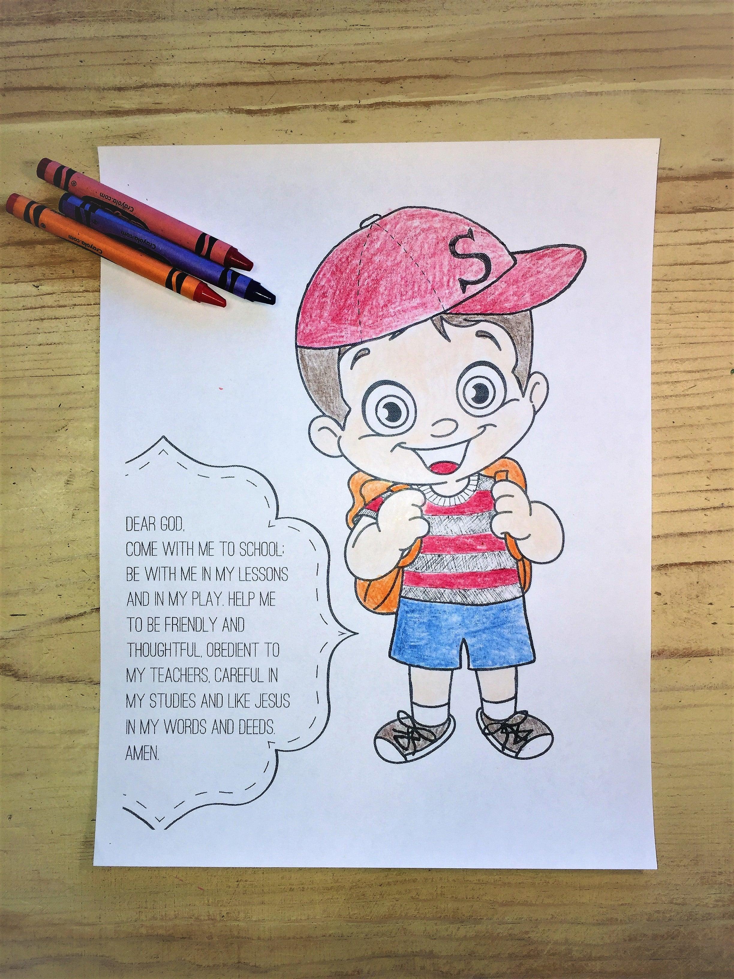 easy back to school coloring pages kindergarten