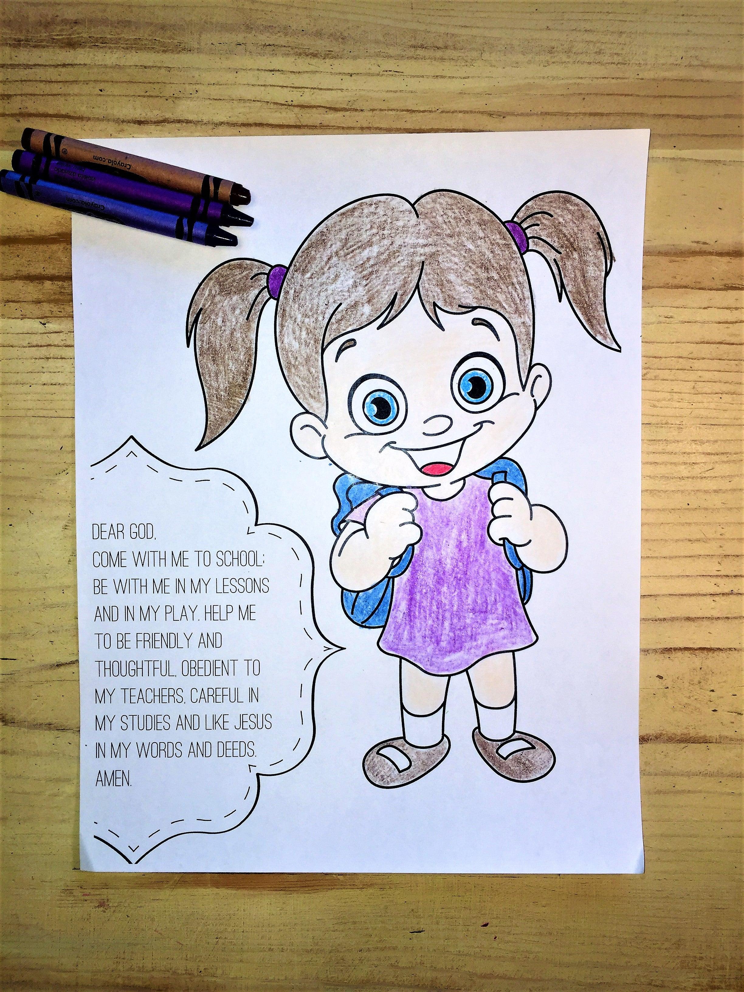 christian back to school coloring pages