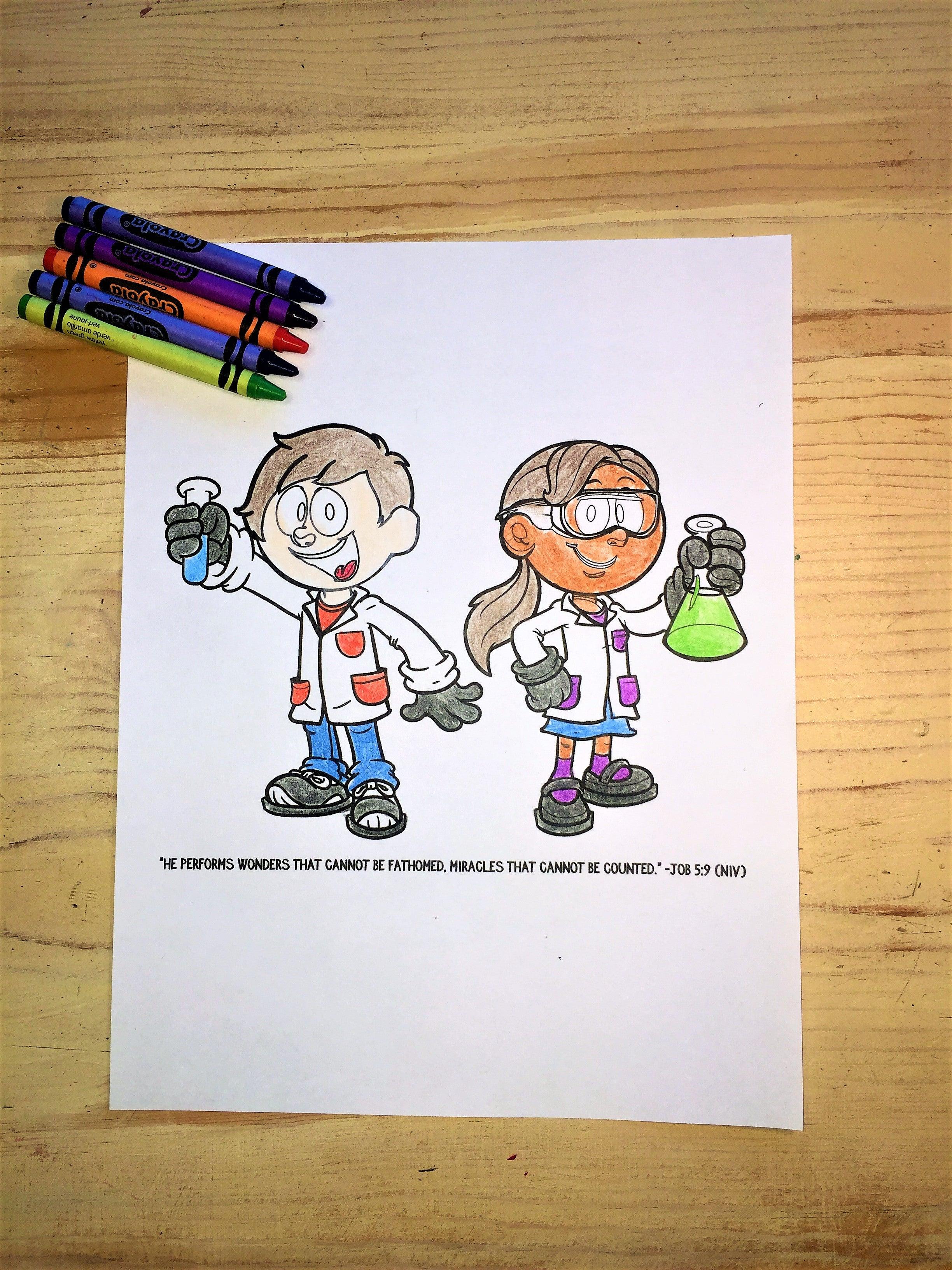 child science coloring pages