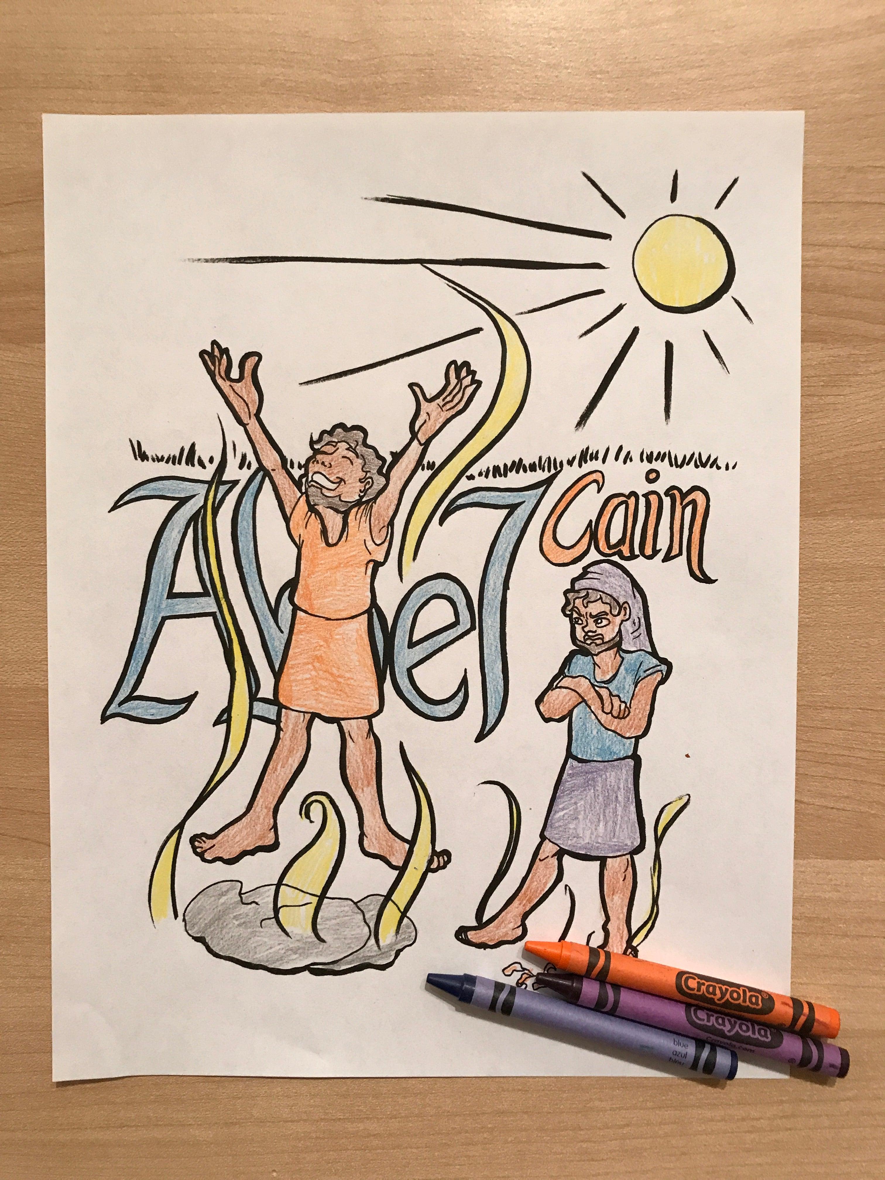 coloring pages of cain and abel
