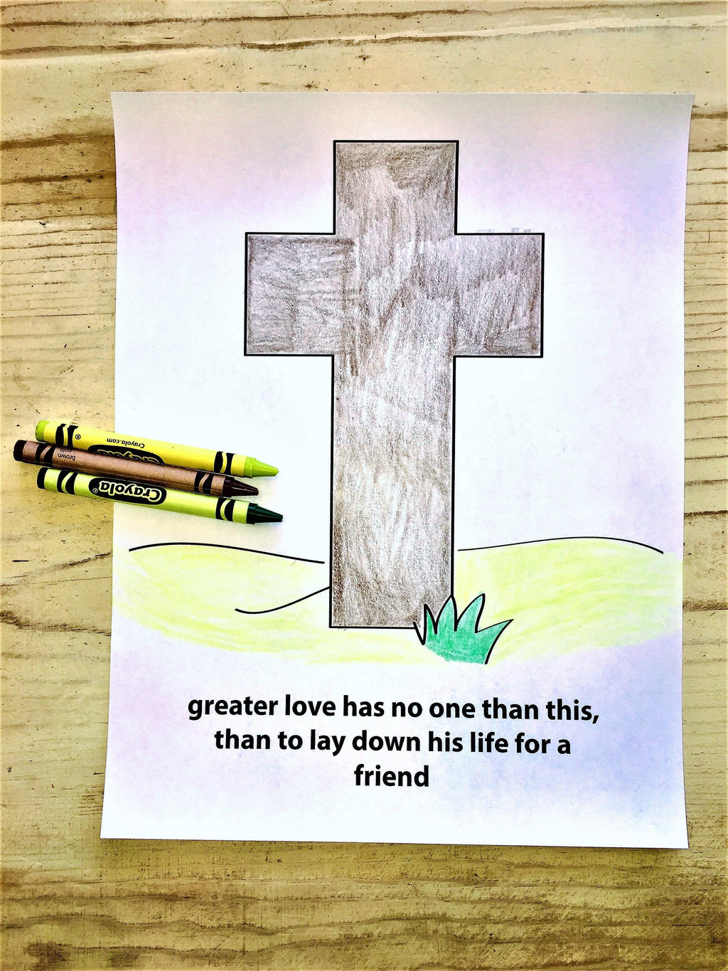 Jesus On Cross Coloring Page