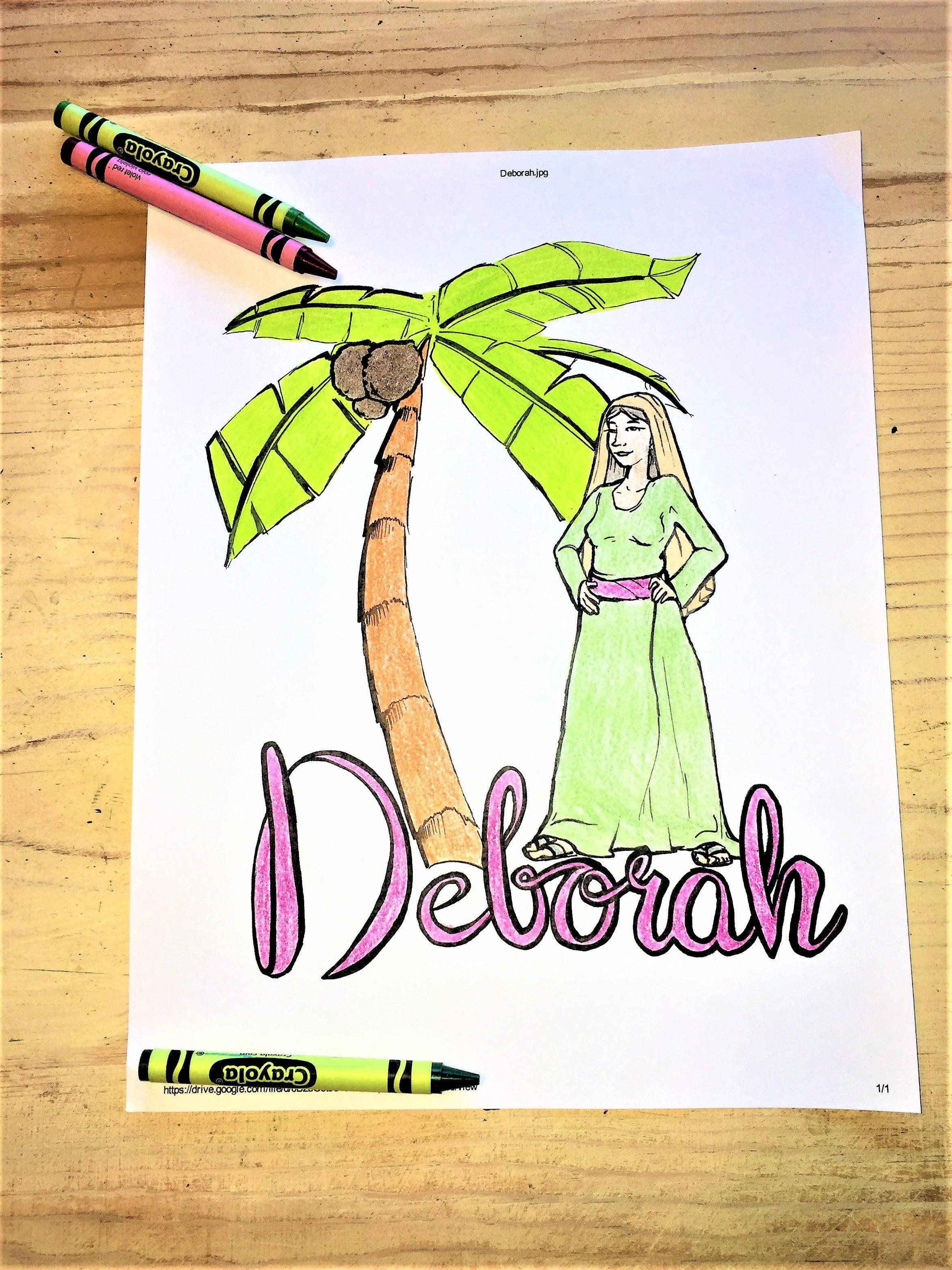 deborah the prophetess coloring page