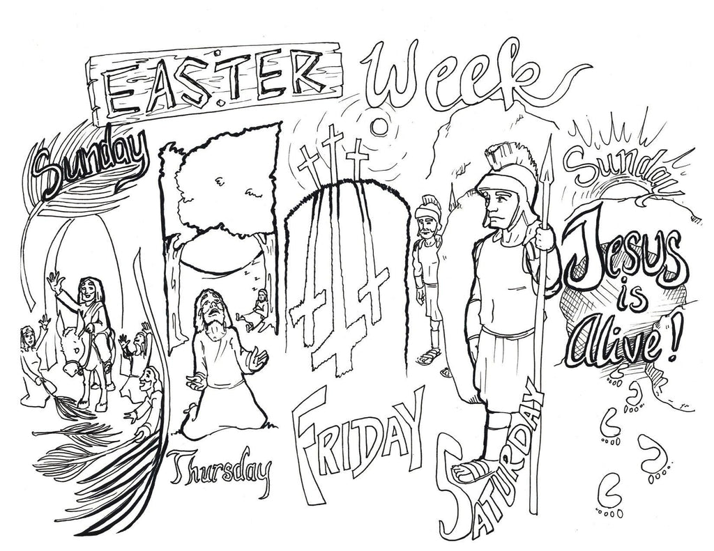 Easter Week Bible Coloring Page easter-week-bible-coloring-page