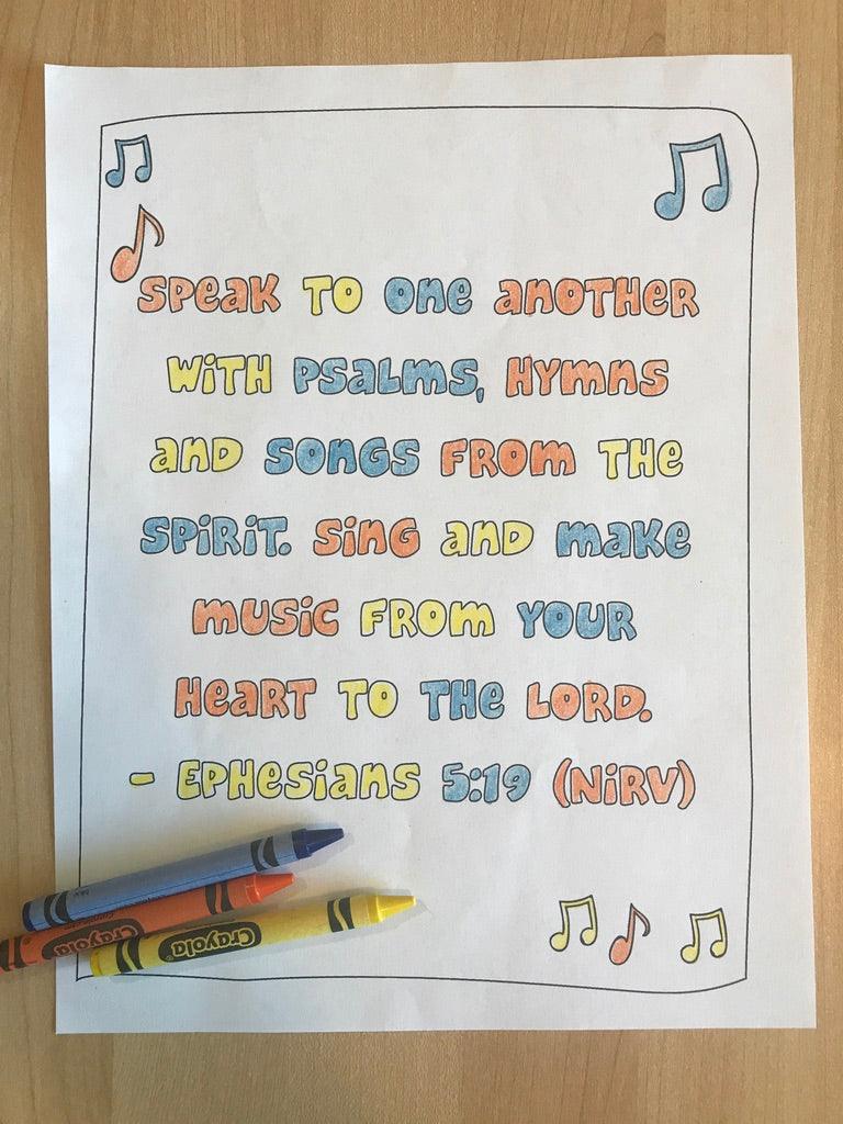 ephesians 5 20 coloring page