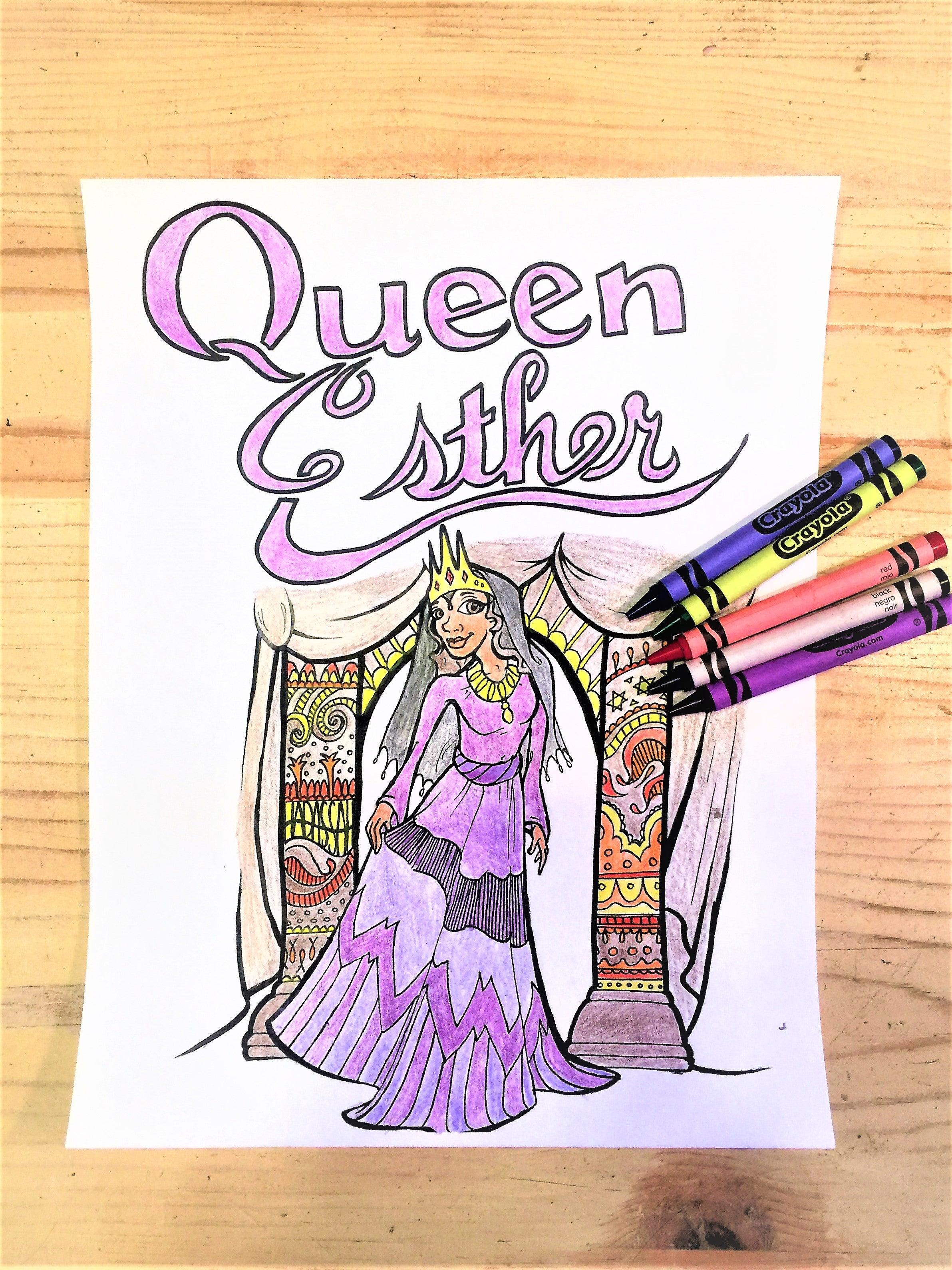 esther coloring sheet