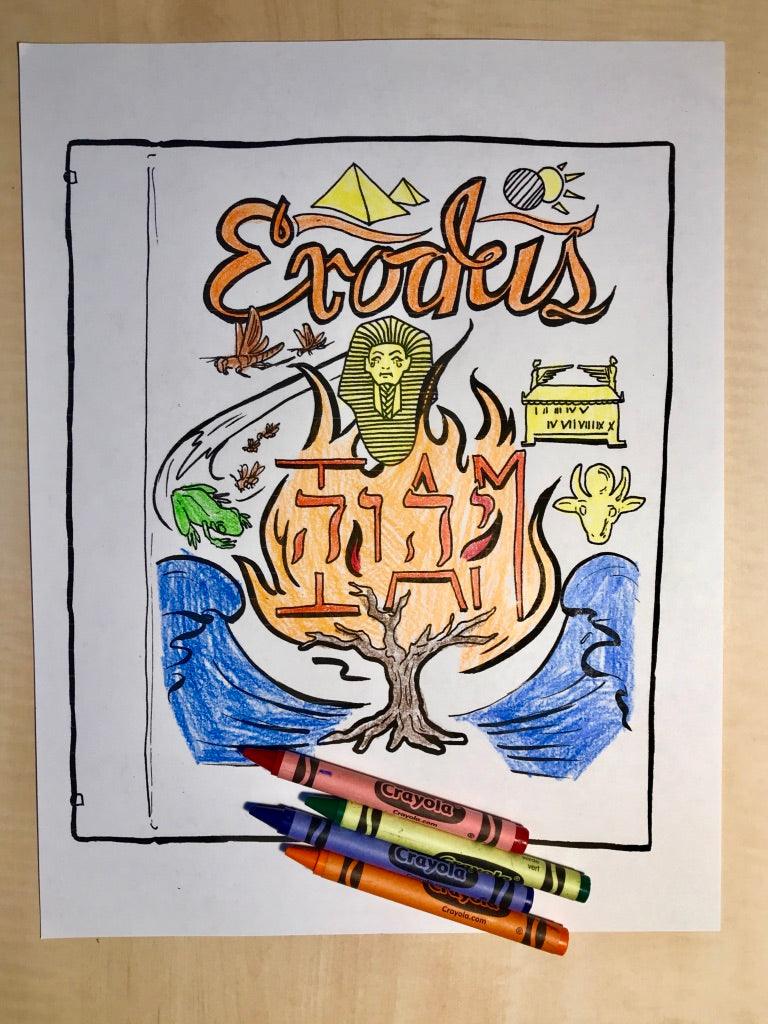 free religious coloring pages of exodus