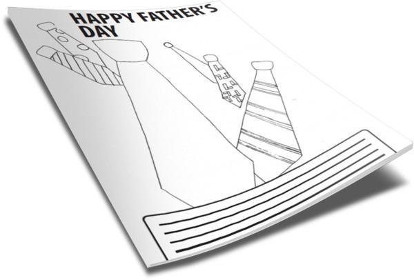 Father's Day Tie Coloring Page