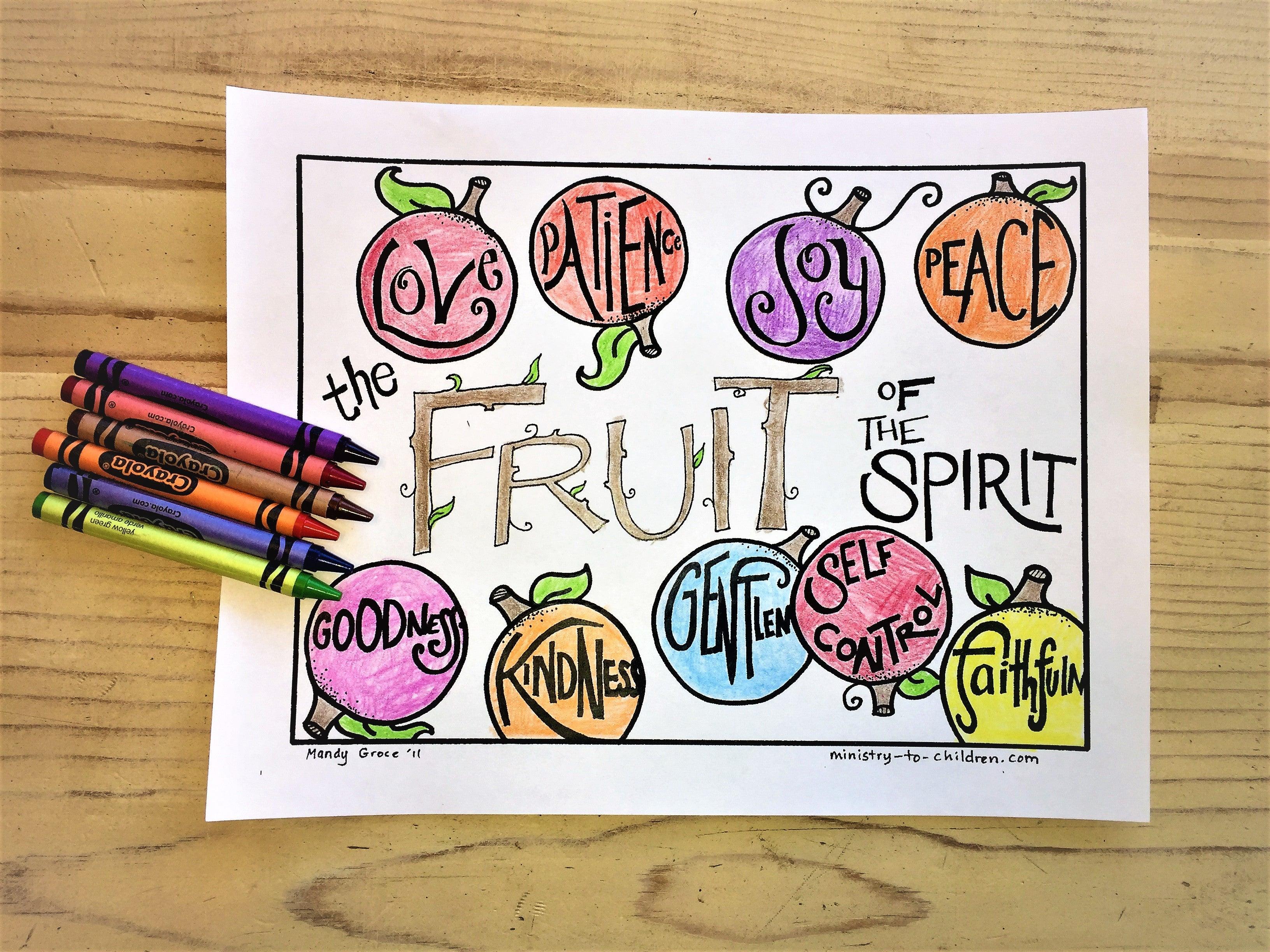 fruit of the spirit coloring pages printable
