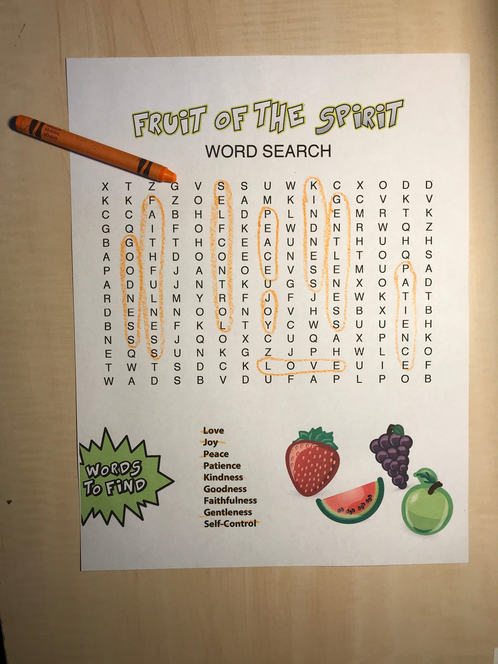 Holy Spirit Word Search