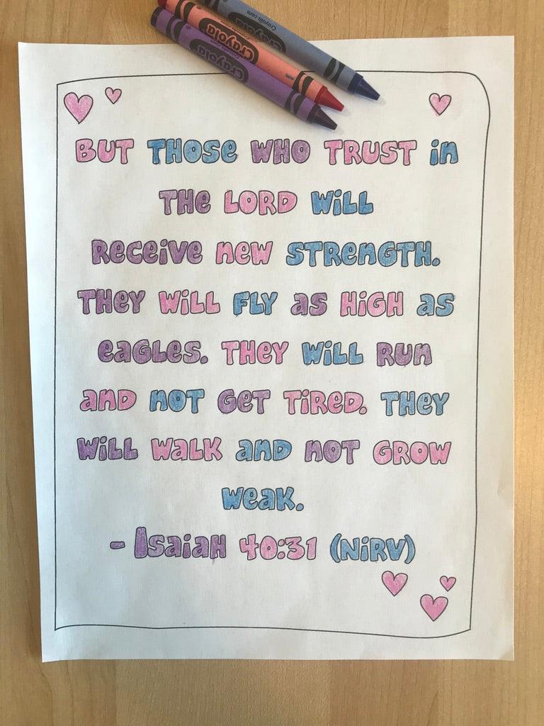 psalm 40 coloring page