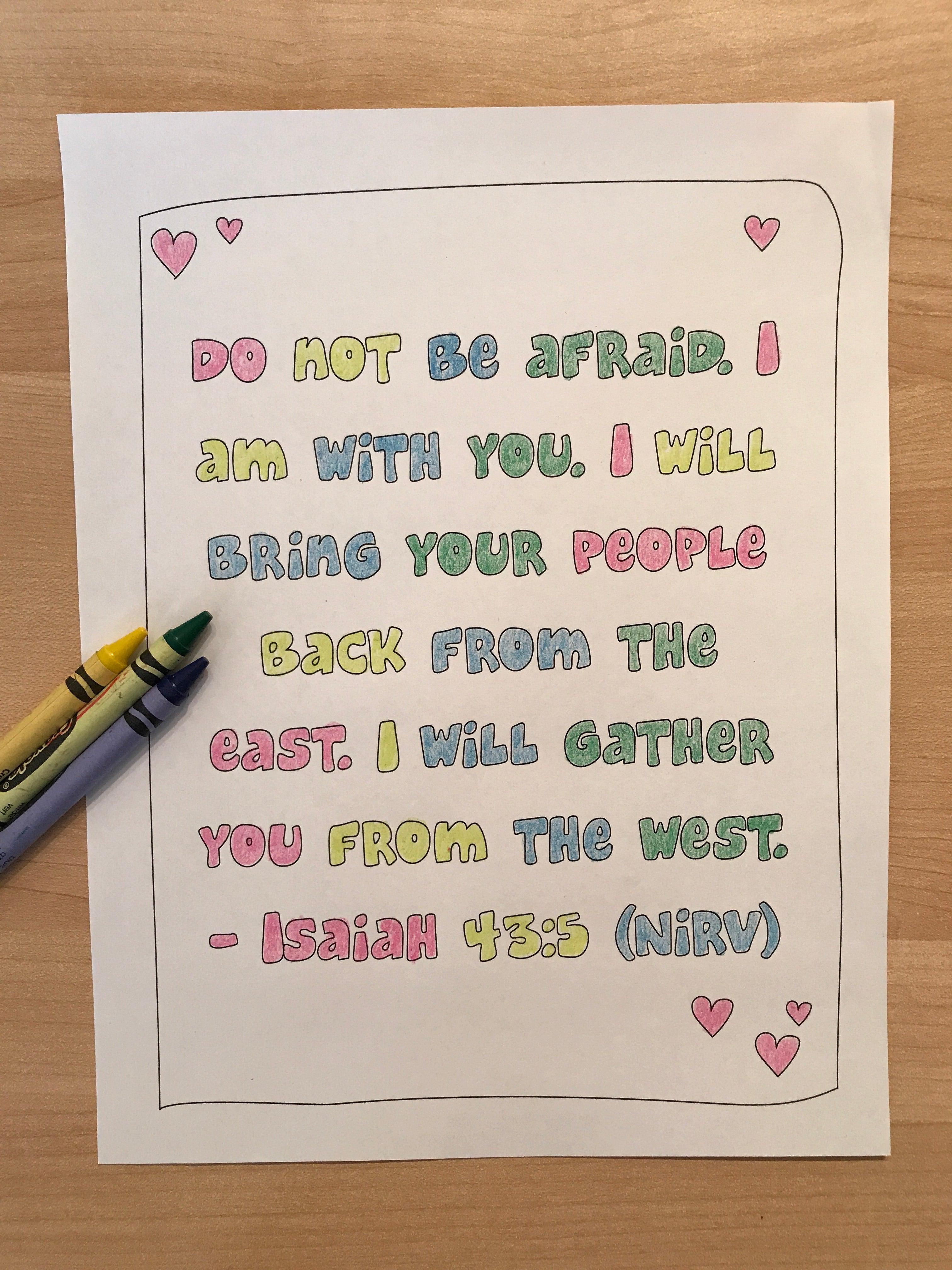 isaiah coloring pages for children