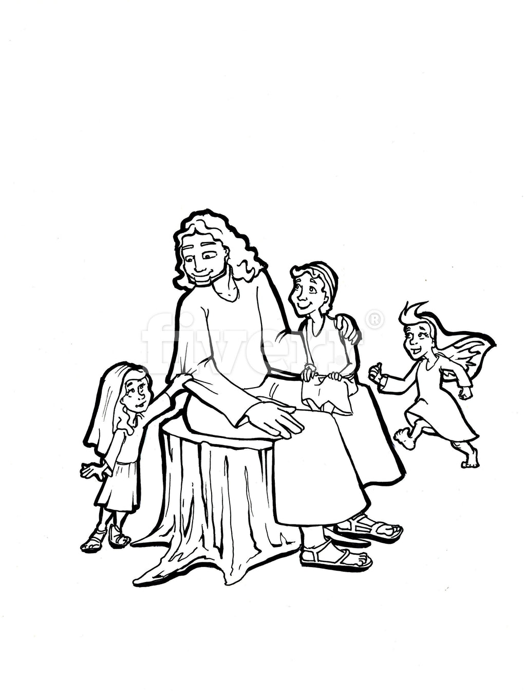 Jesus Loves Children Coloring Pages