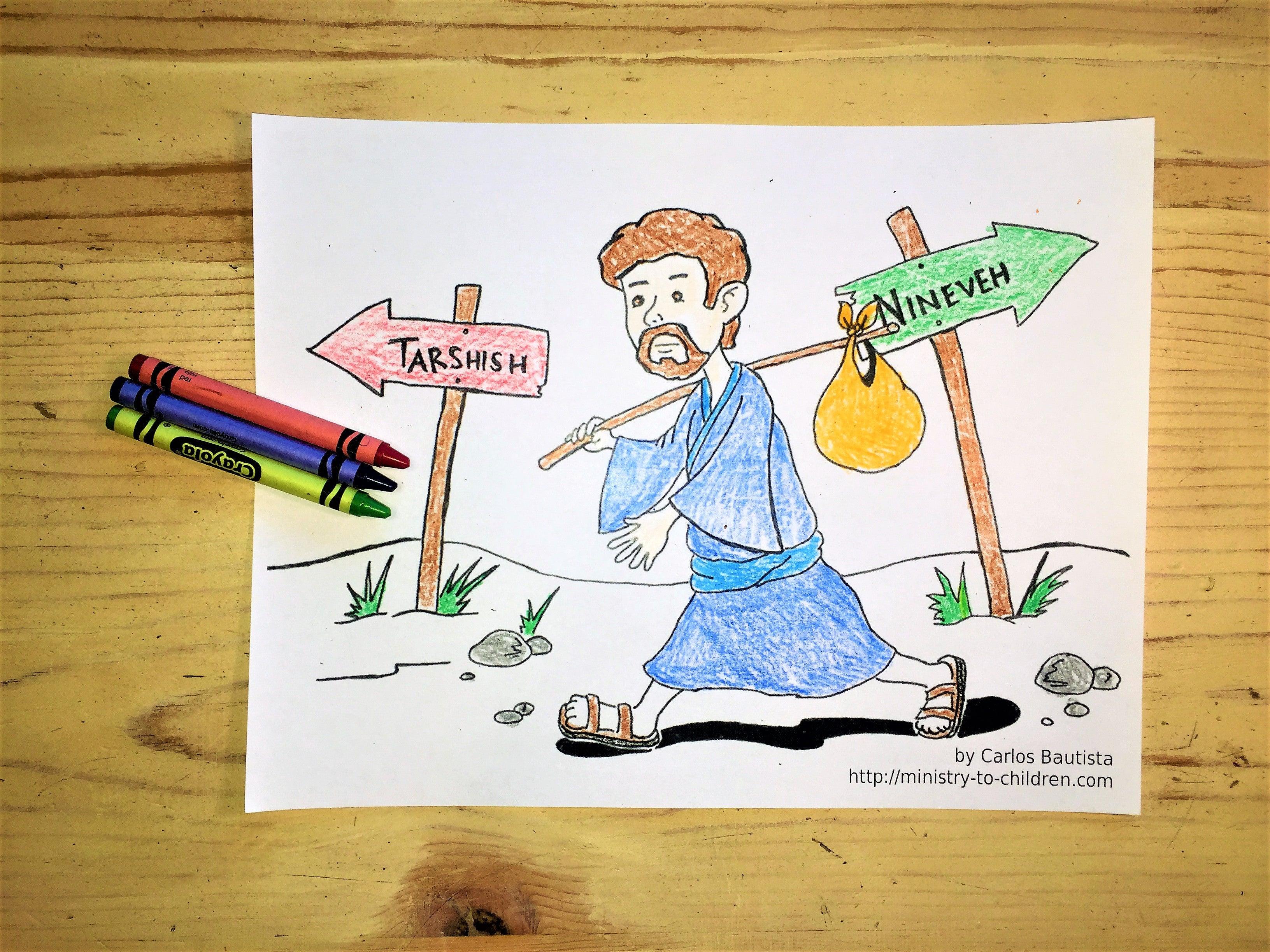 bible coloring pages jonah