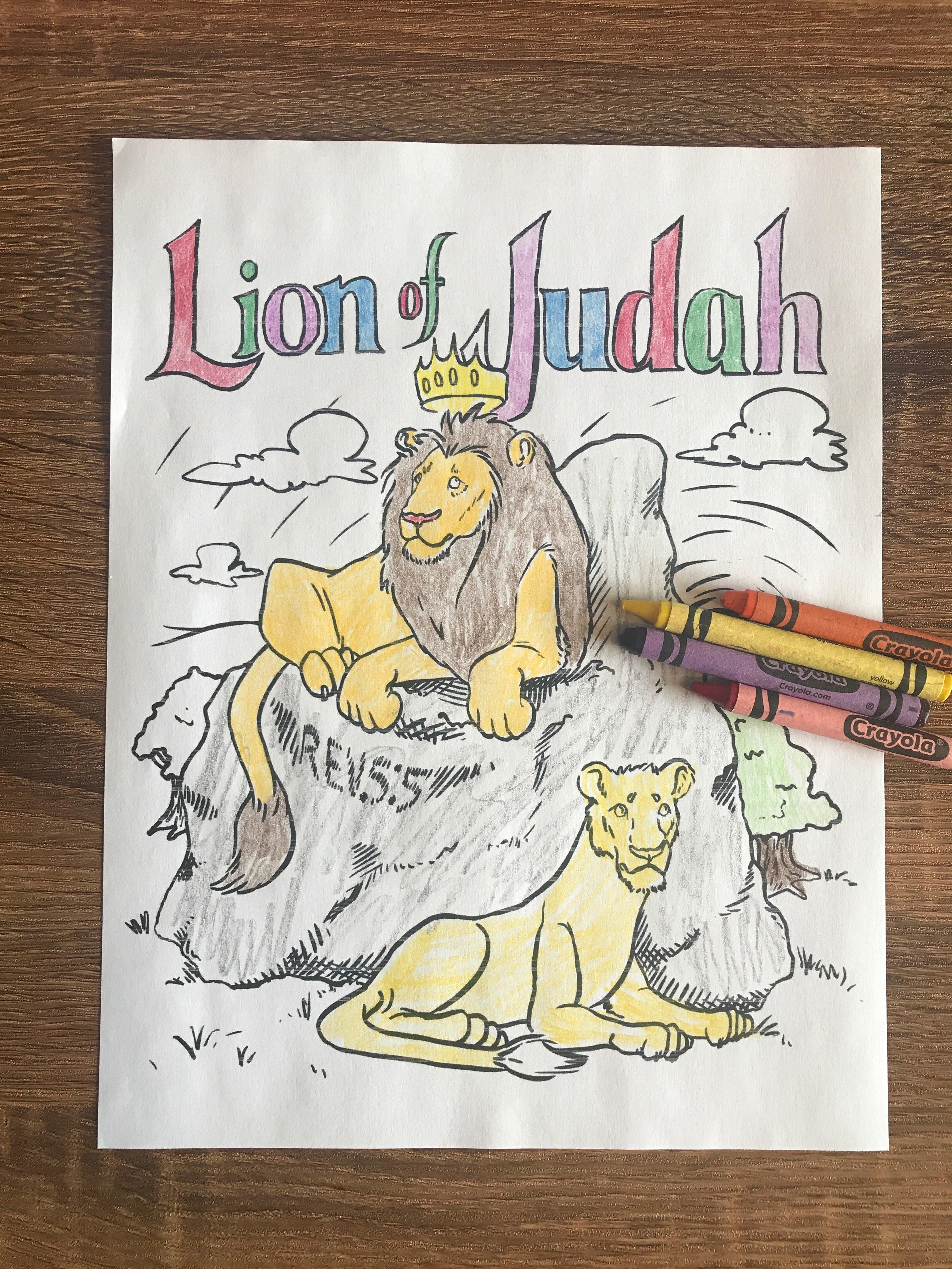 coloring book lions