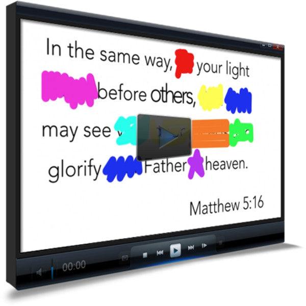 Matthew 5:16 Memory Verse Video – Children's Ministry Deals