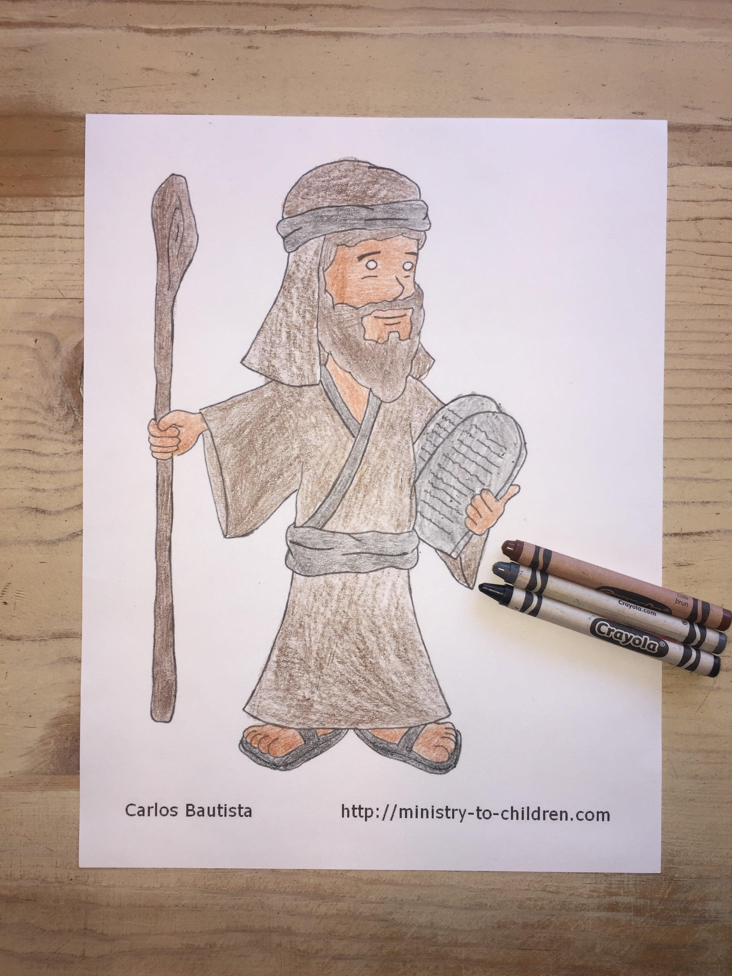 bible coloring pages moses