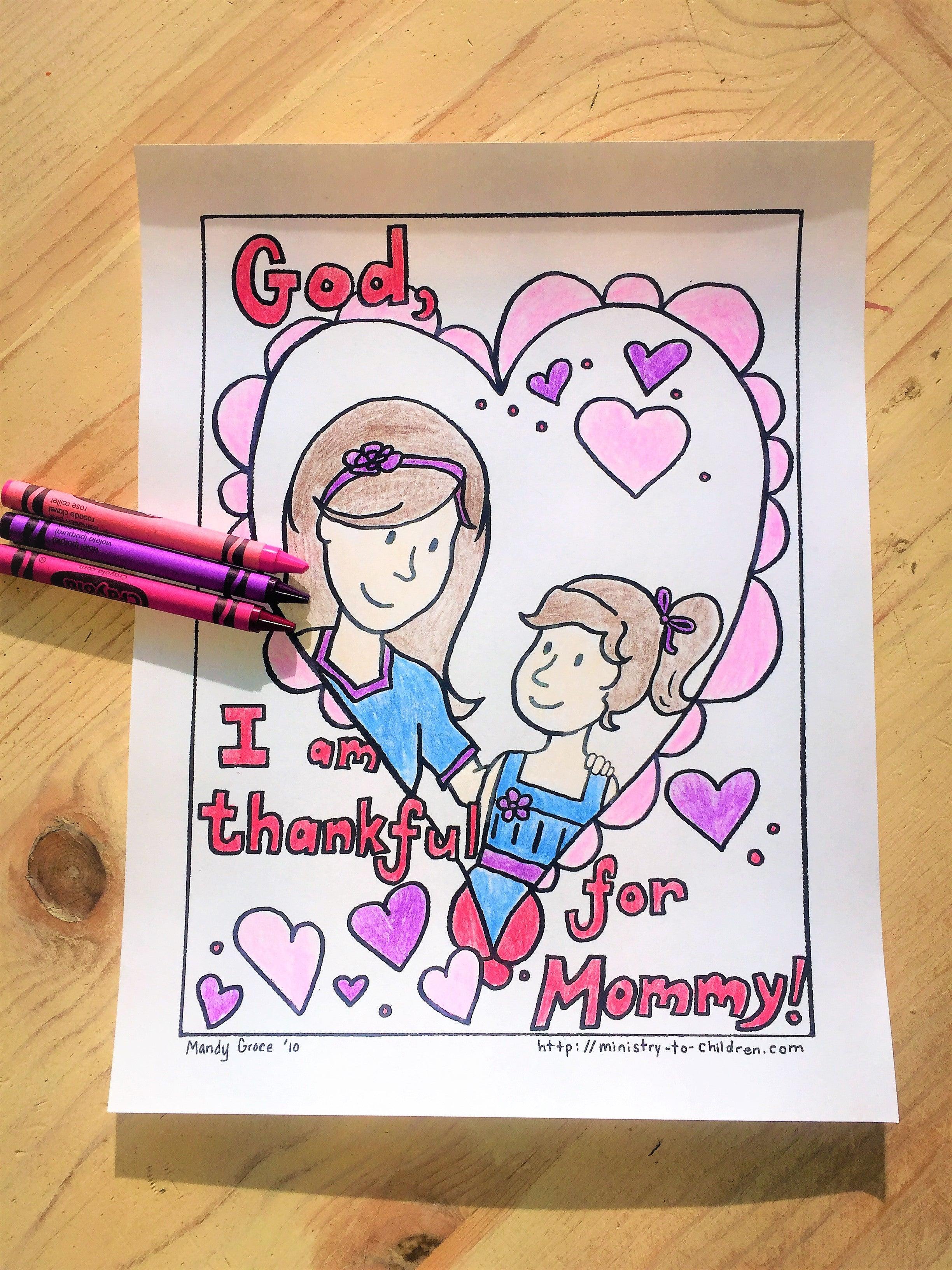 valentine's day coloring pages for mom