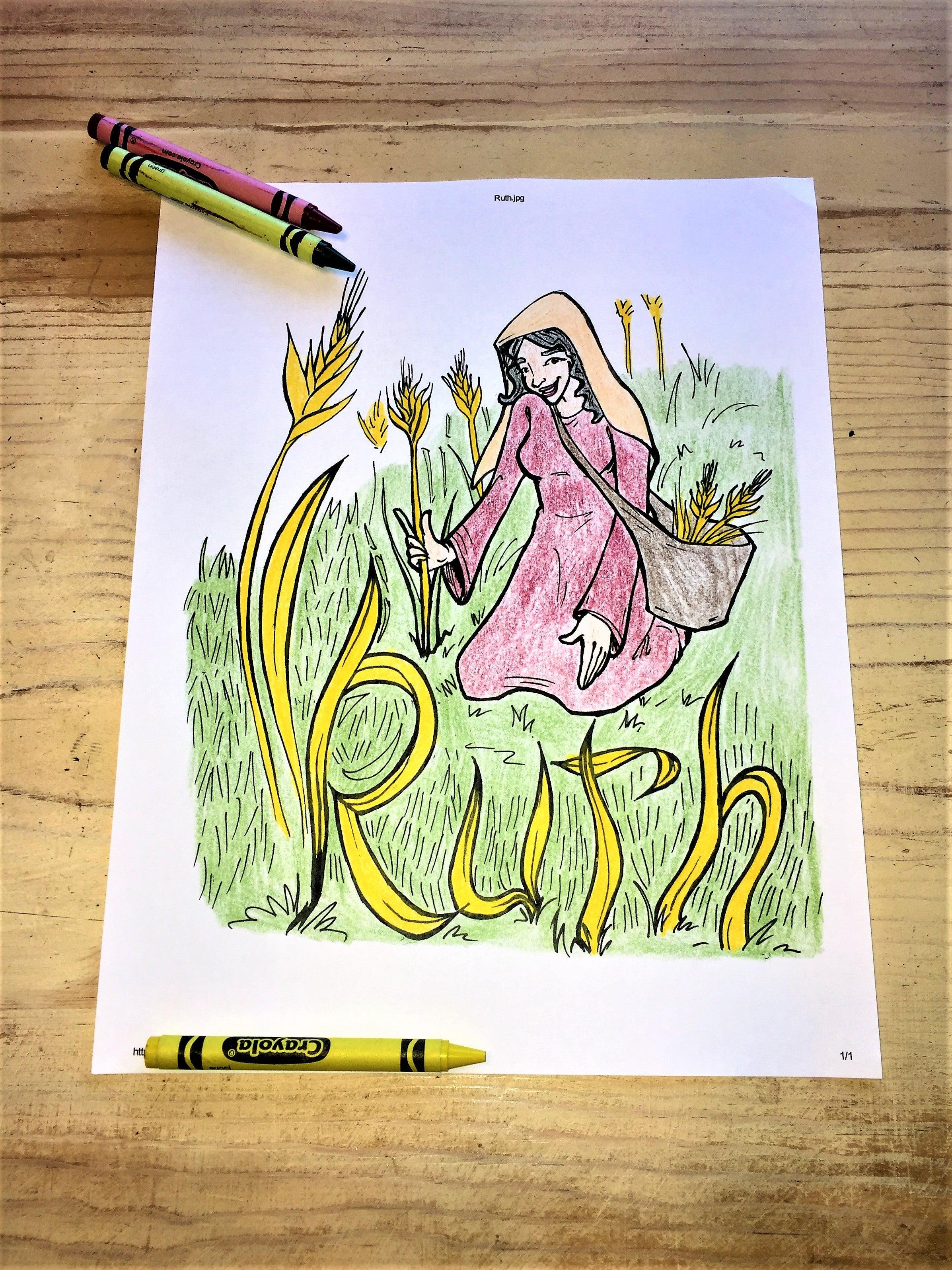 ruth and boaz free coloring pages