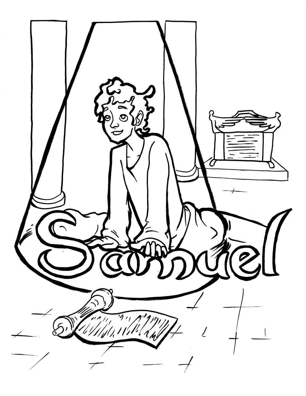 Samuel Anoints David Coloring Page