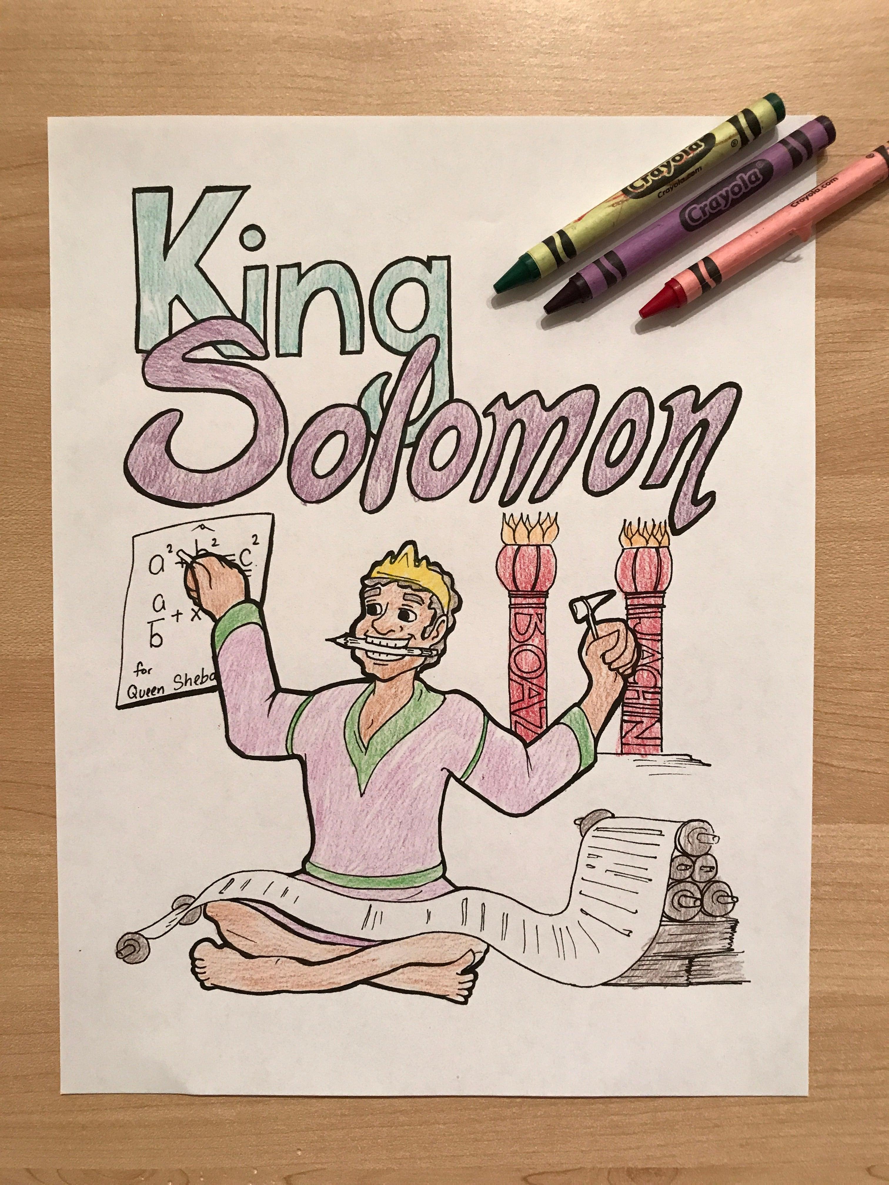 solomon wisdom coloring pages