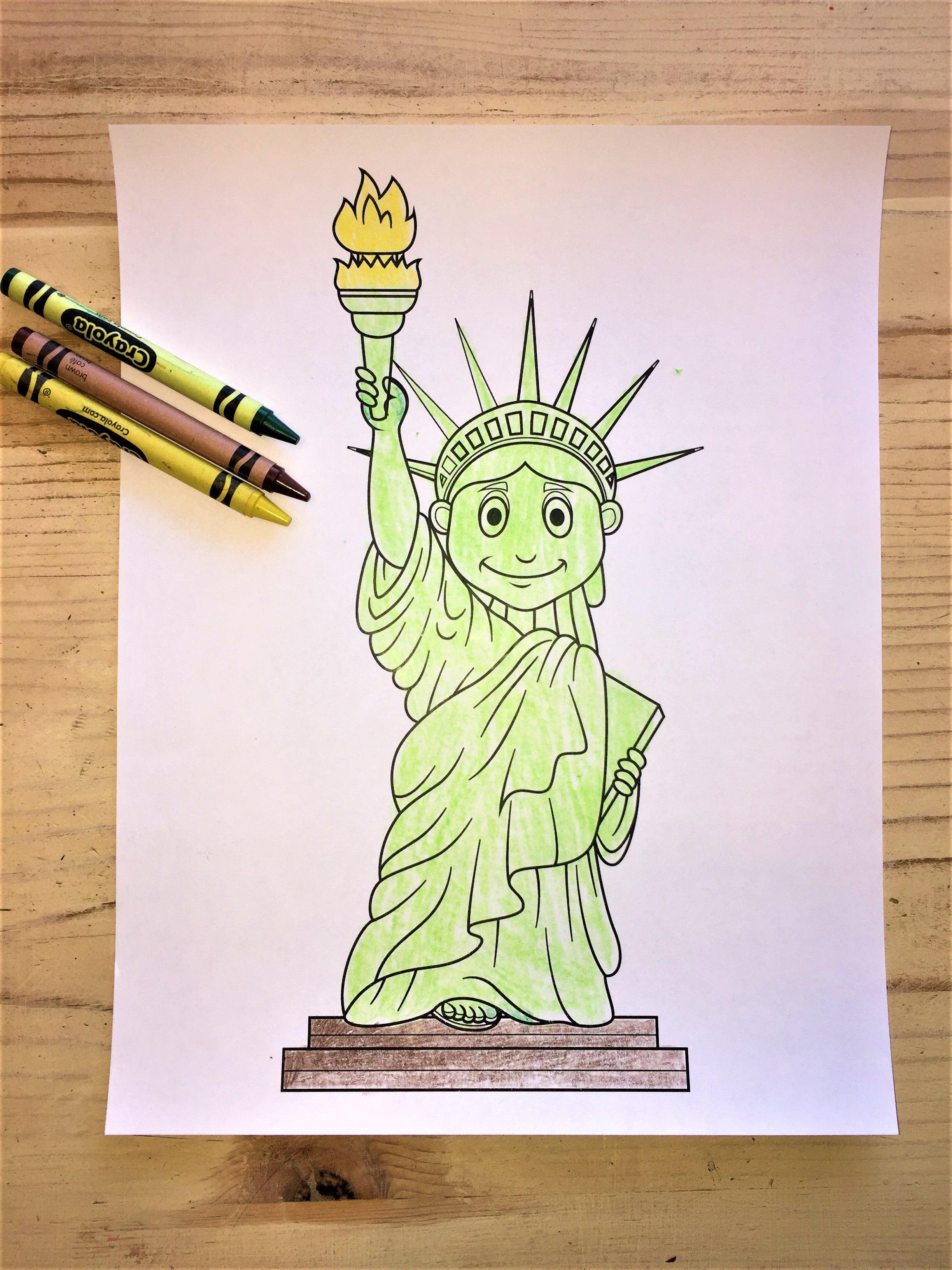 statue of liberty coloring picture