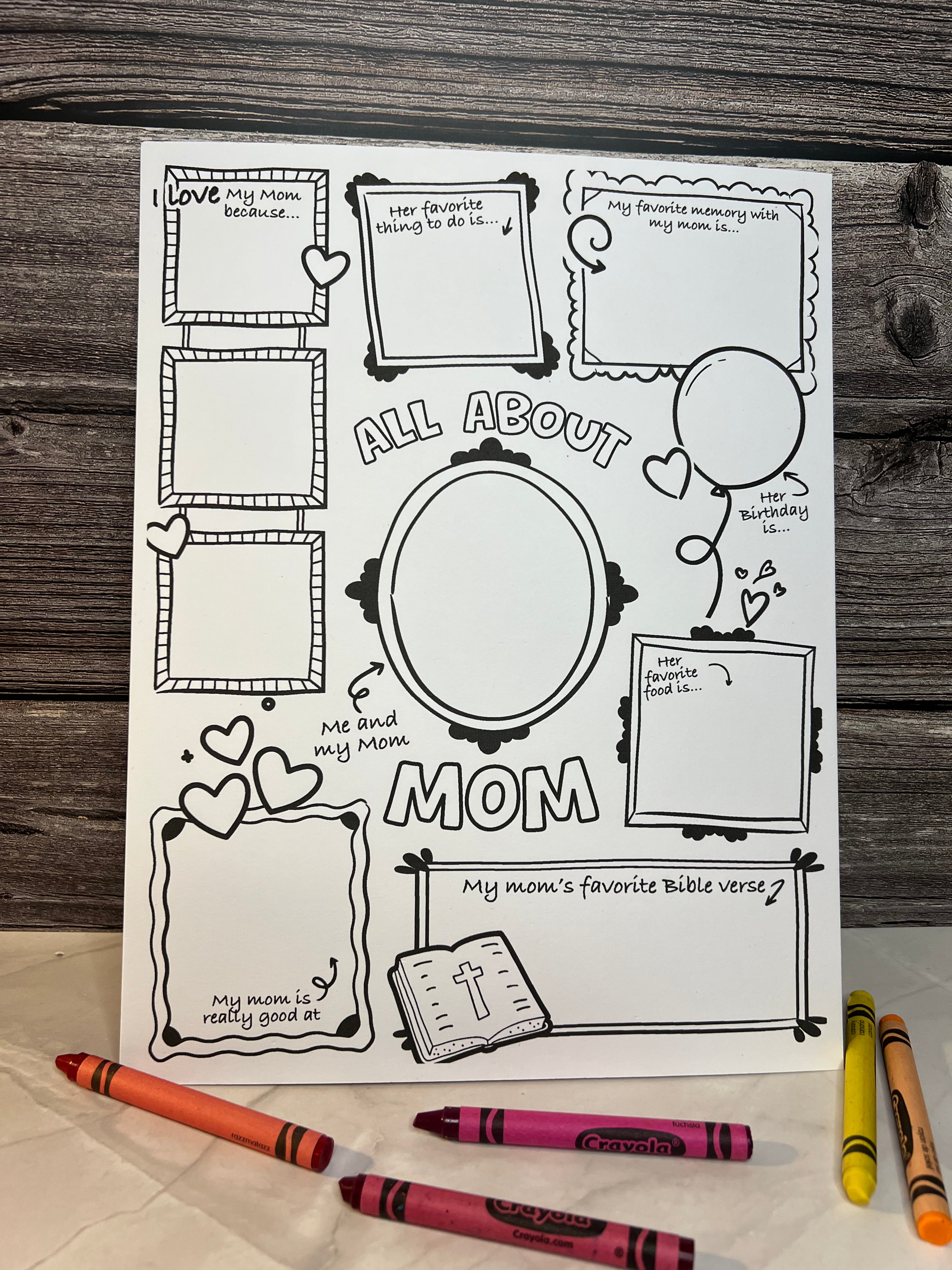 FREE All About Mom Mother's Day Craft – Children's Ministry Deals