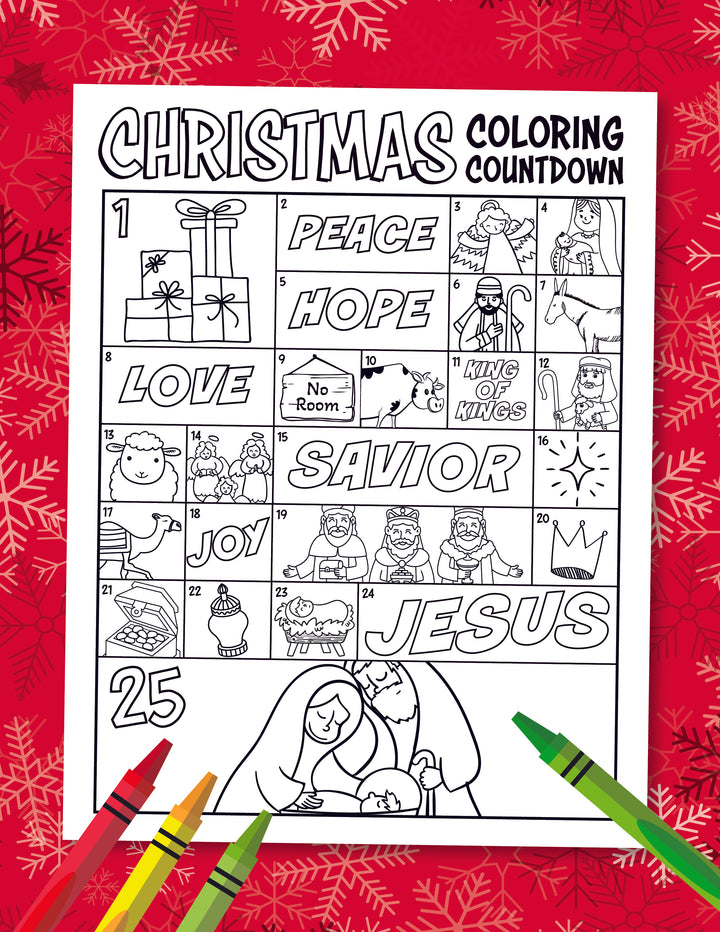 Christmas Coloring Countdown – Children's Ministry Deals