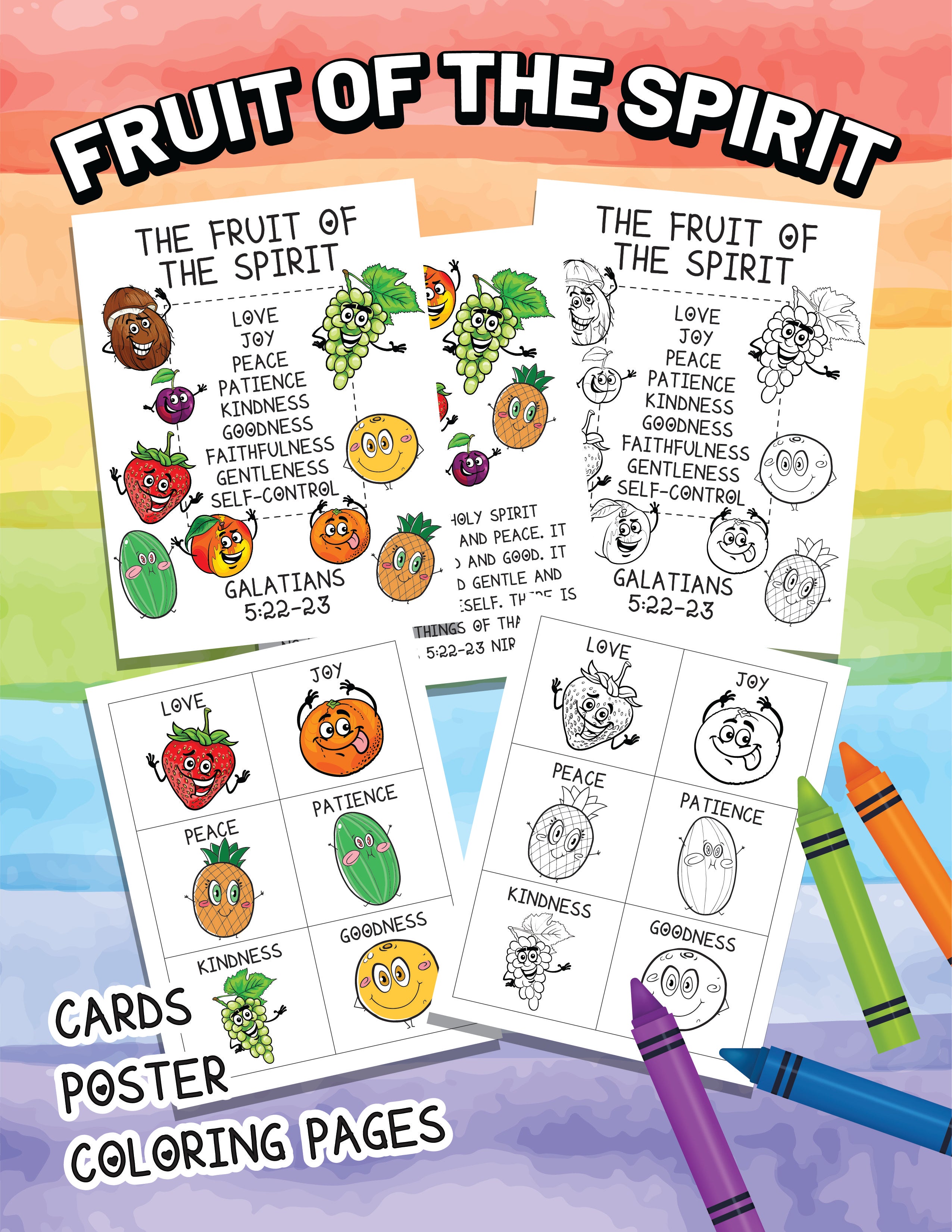 fruit of the holy spirit coloring pages