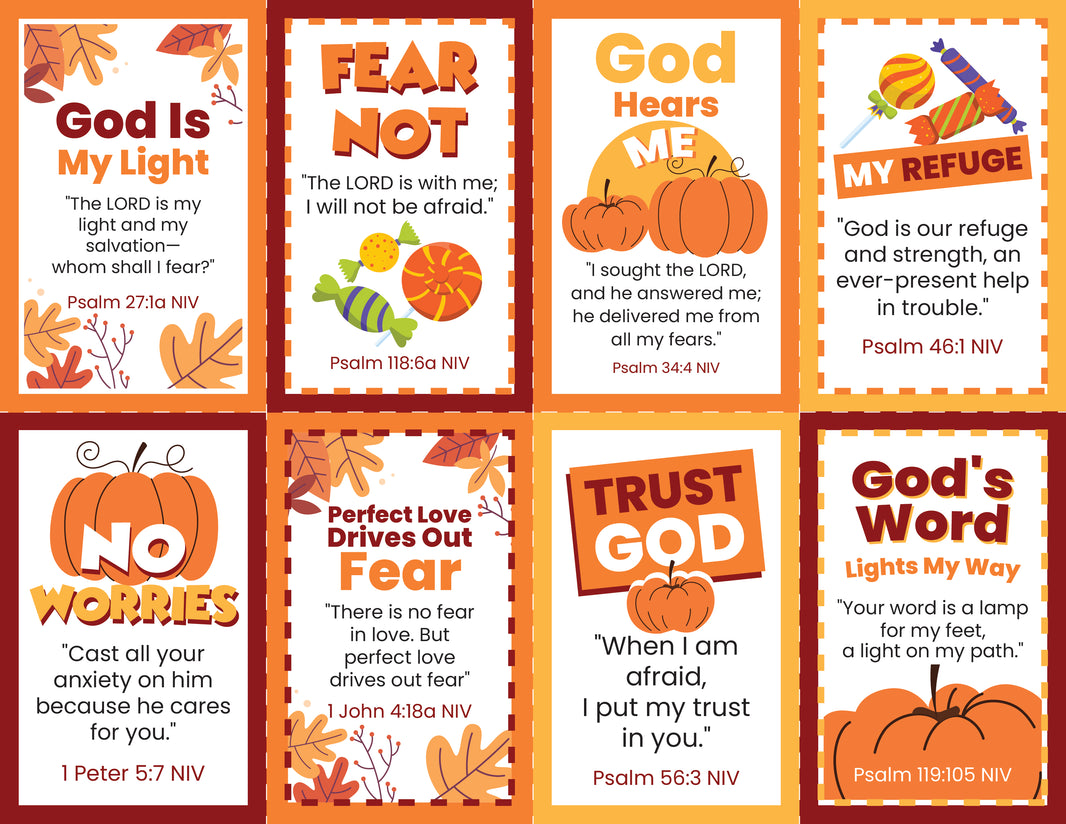 Fall Bible Verse Cards – Children's Ministry Deals
