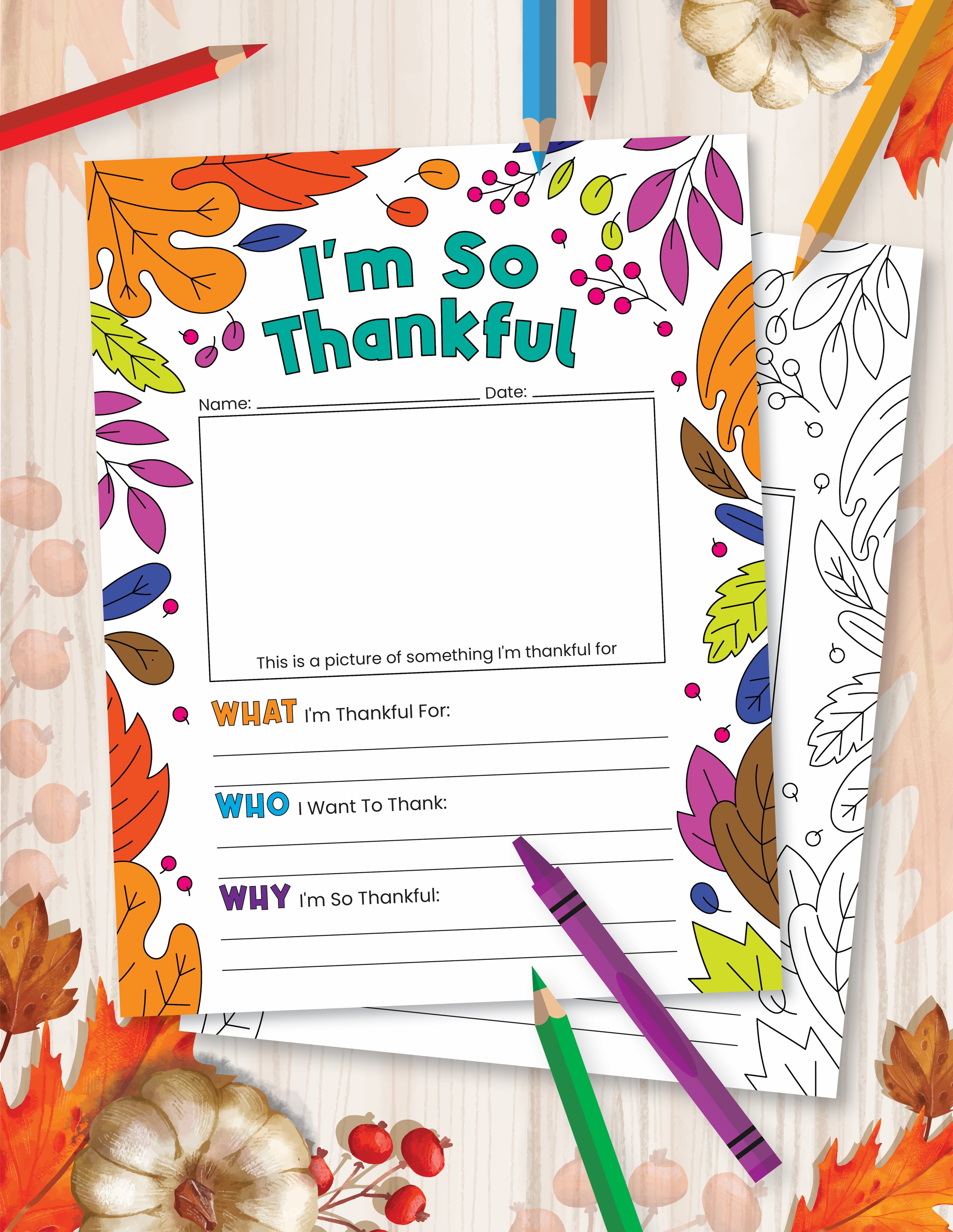 I'm So Thankful Activity Page – Children's Ministry Deals
