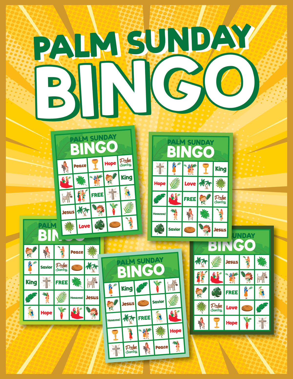 Palm Sunday Bingo Game for Kids🌳 Descubra o sabor exótico de ferro ...