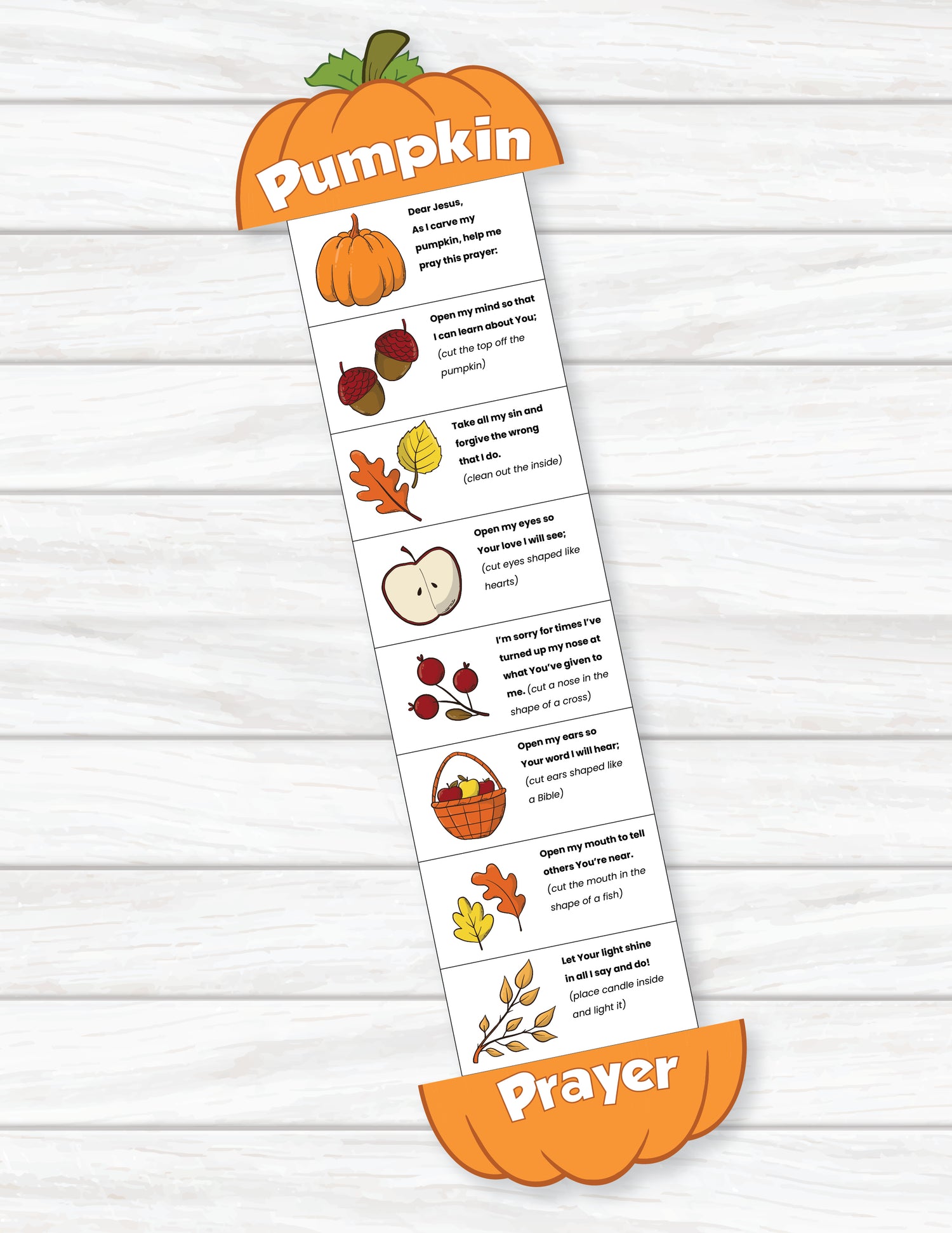 Pumpkin Prayer Folding Craft – Children's Ministry Deals
