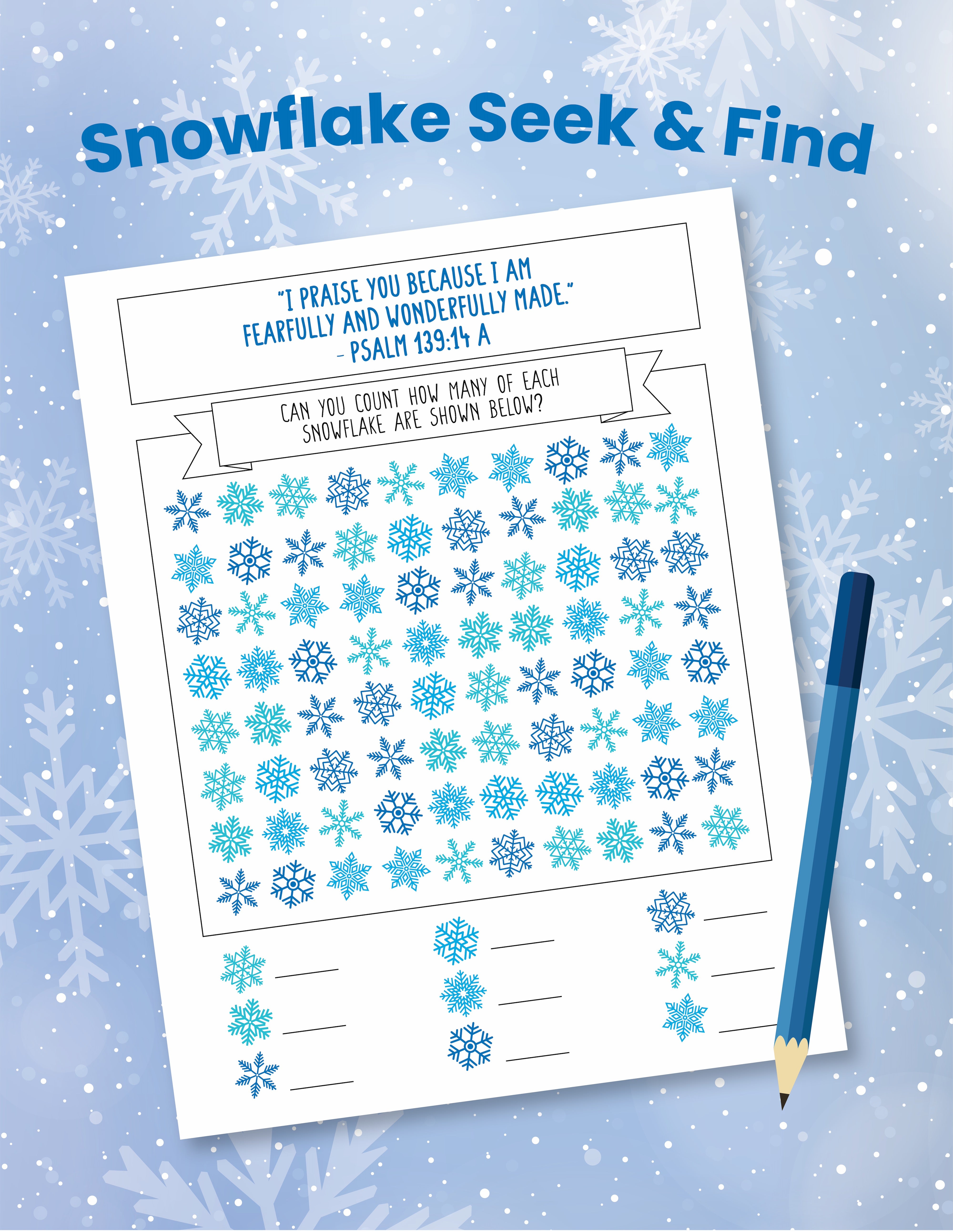 Snowflake Seek and Find – Children's Ministry Deals