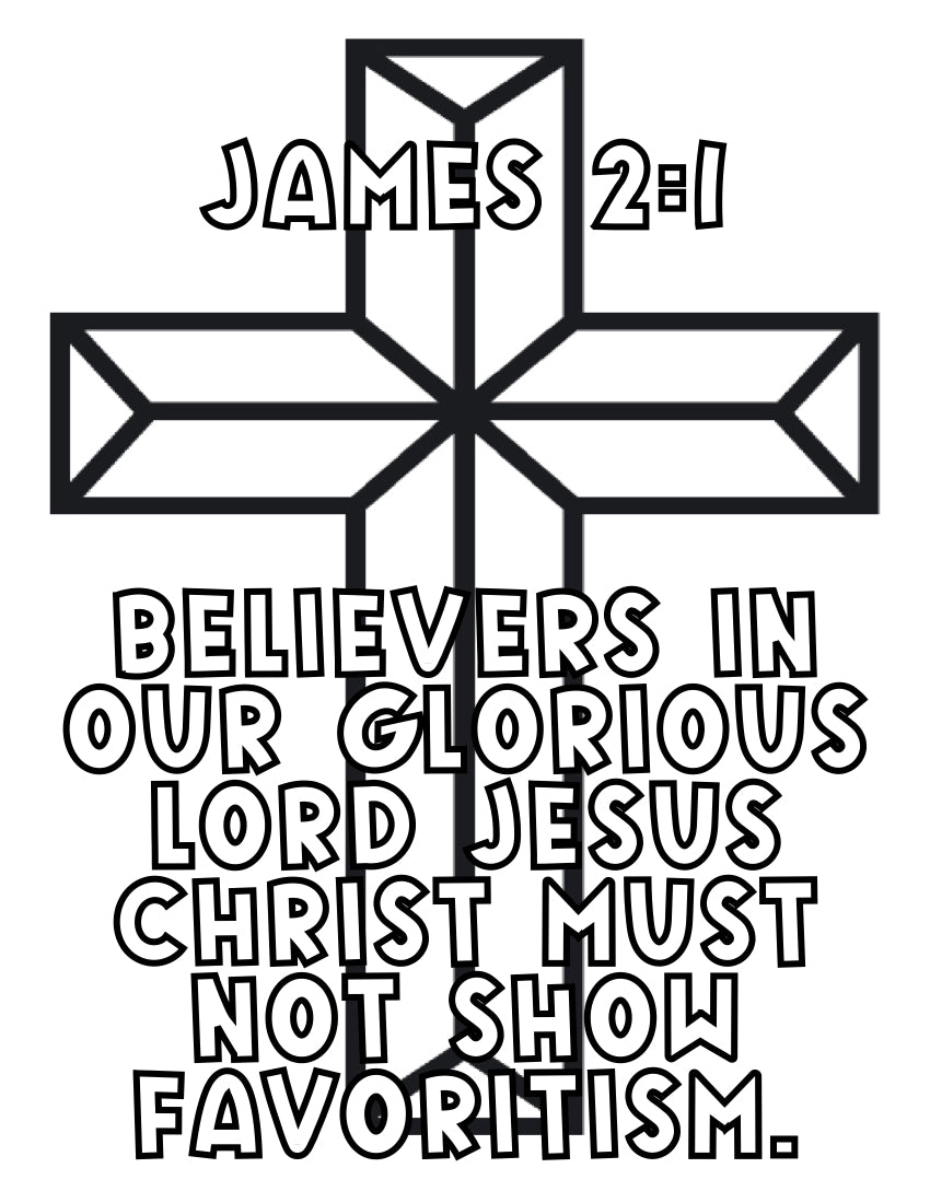 James 2:1 Bible Verse Coloring Page