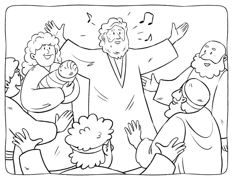 Zechariah's Song Coloring Page