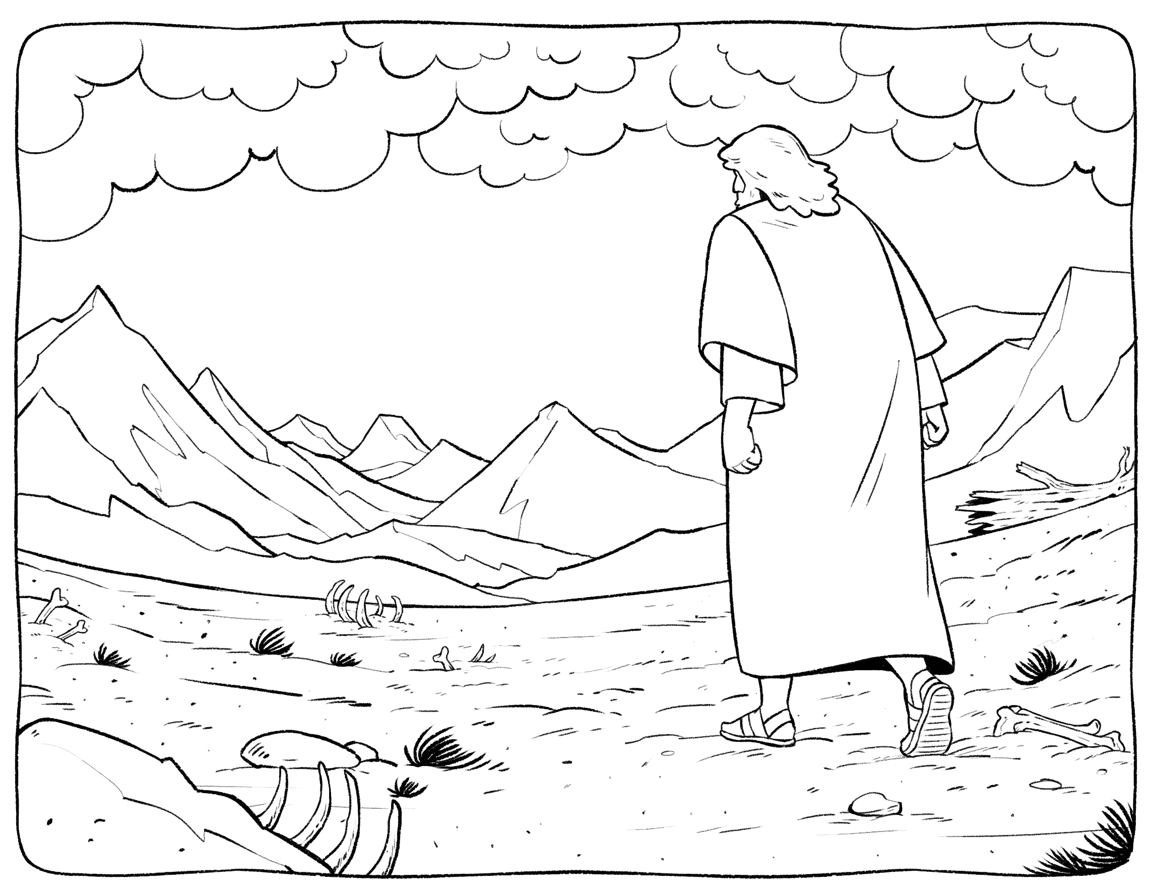 Valley Of Dry Bones Coloring Page Coloring Page – Children's Ministry Deals