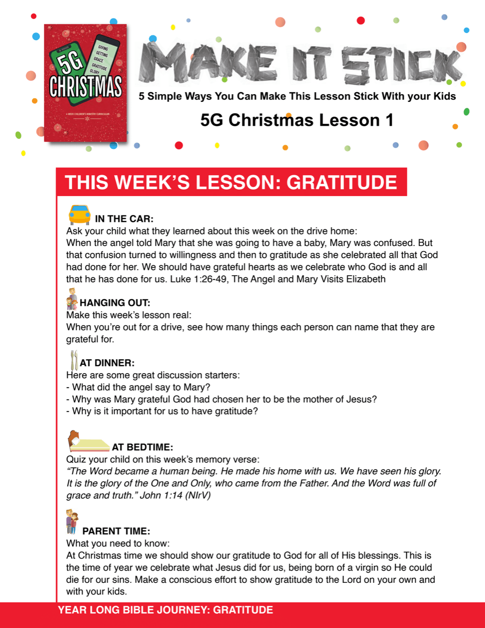 5G Christmas 4-Week Children's Ministry Curriculum