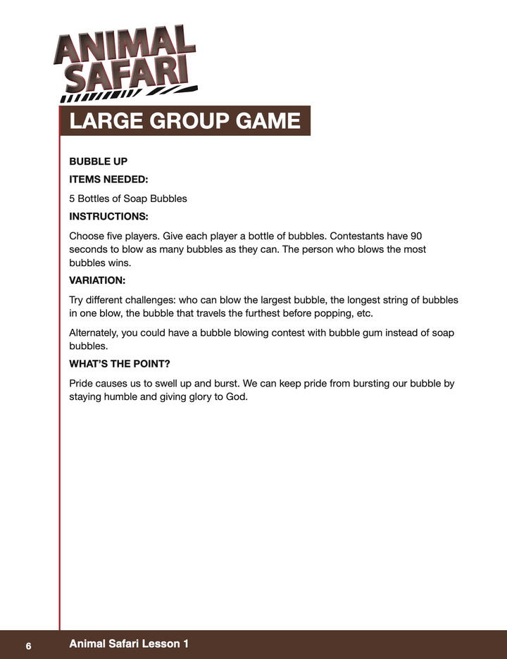 Animal Safari Children's Church Curriculum – Children's Ministry Deals