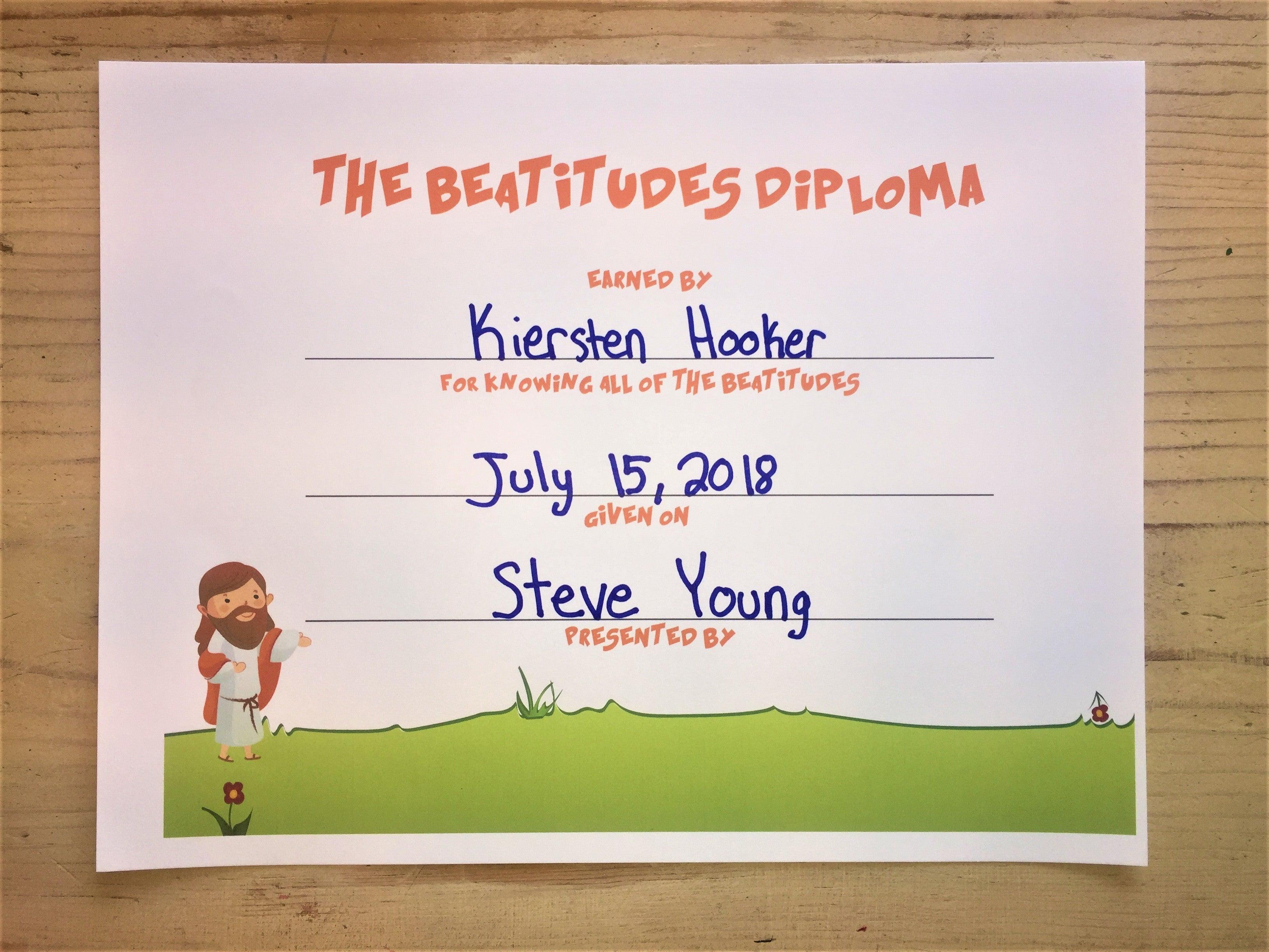 Beatitudes Diploma – Children's Ministry Deals