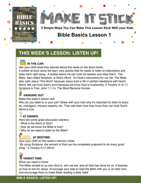 Bible Basics 8-Week Children's Ministry Curriculum